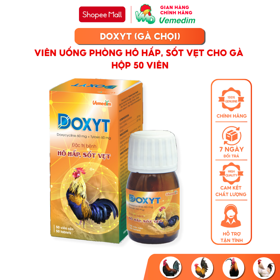 Vemedim Doxyt for chickens with respiratory problems, parrot fever ...