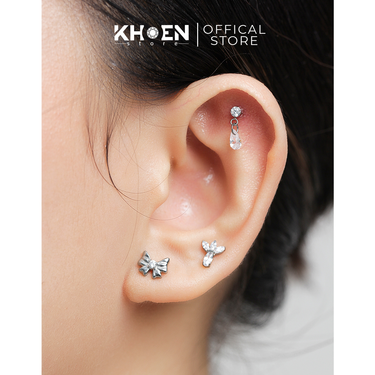 (1 Piece) Floor Water Drop Piercing - Titanium F136 - Eyelets Store ...