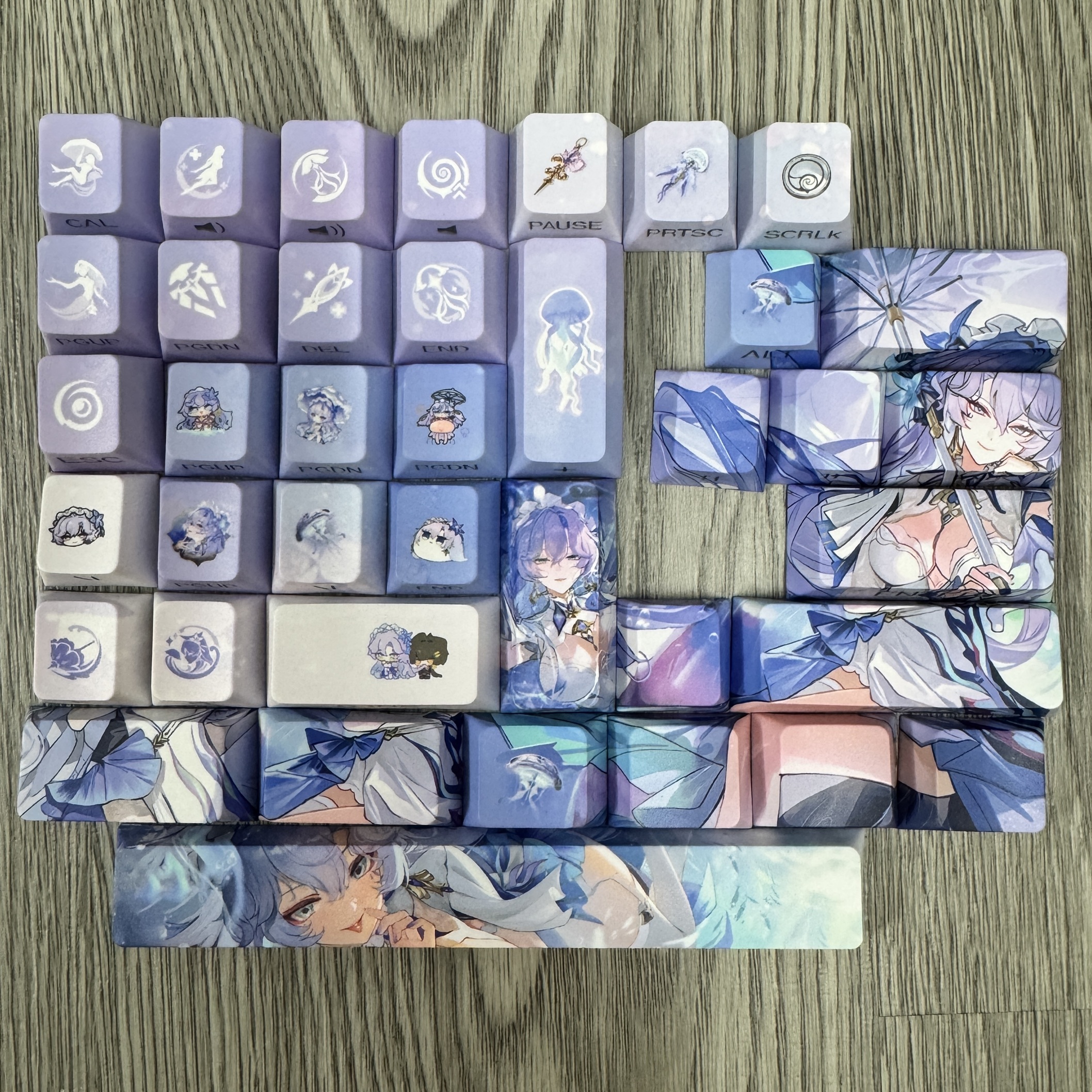 Wuthering Waves Cantarella thick PBT Keycap through led in dyesub 5 ...