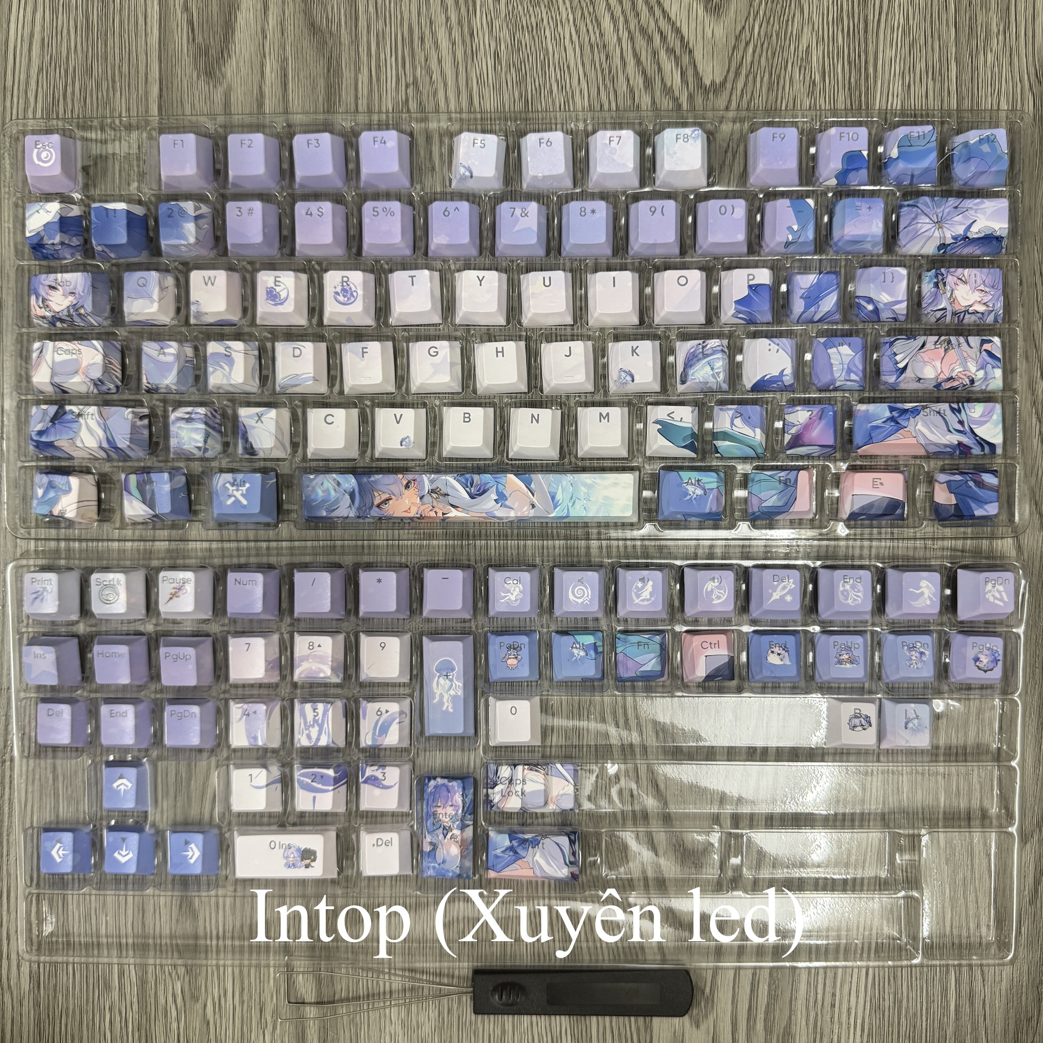 Wuthering Waves Cantarella thick PBT Keycap through led in dyesub 5 ...