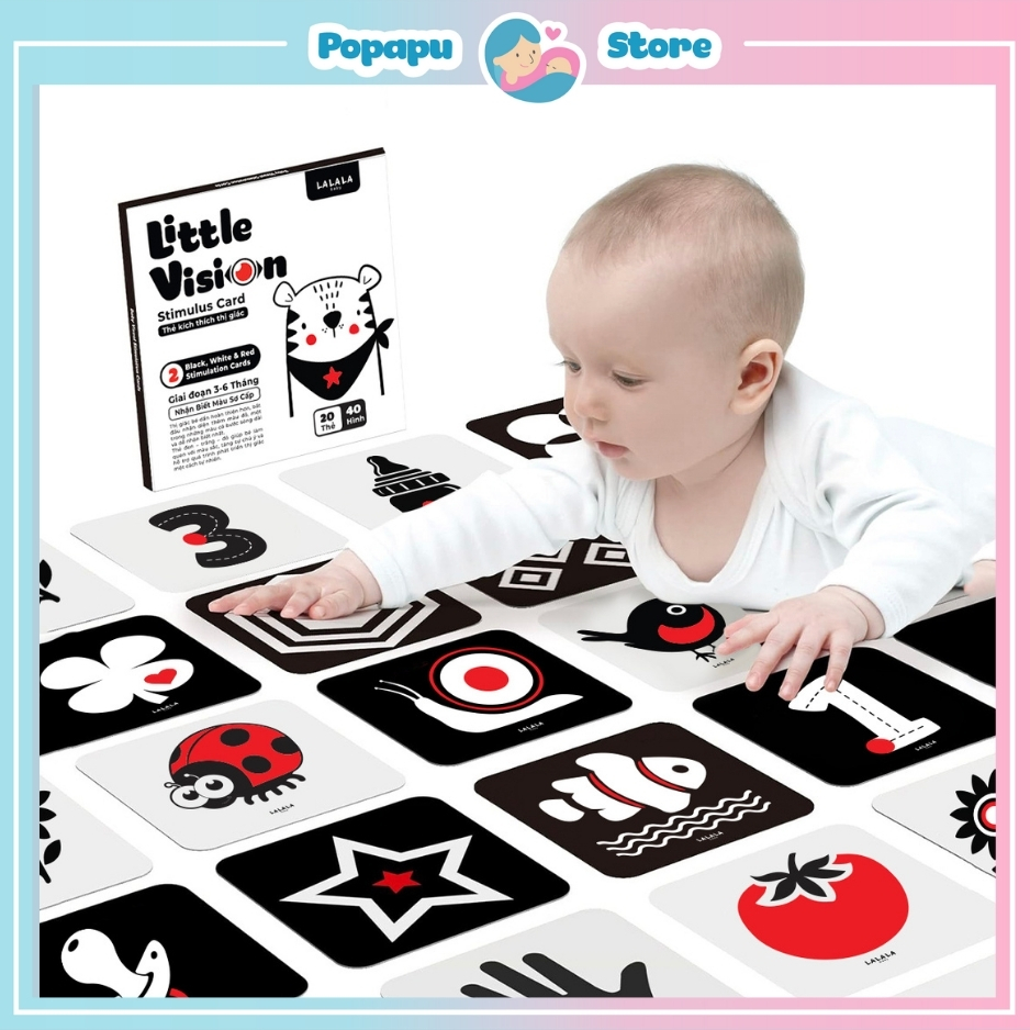 Little vision Lalala baby visual stimulation card set of 20 Popapu ...