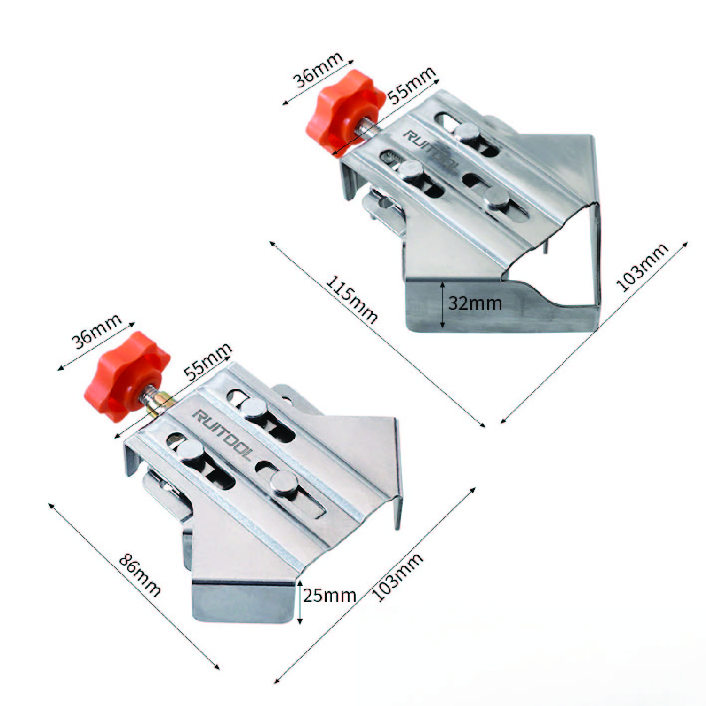 Mini right angle clamp, RUITOOL corner clamp Stainless steel hand-held ...