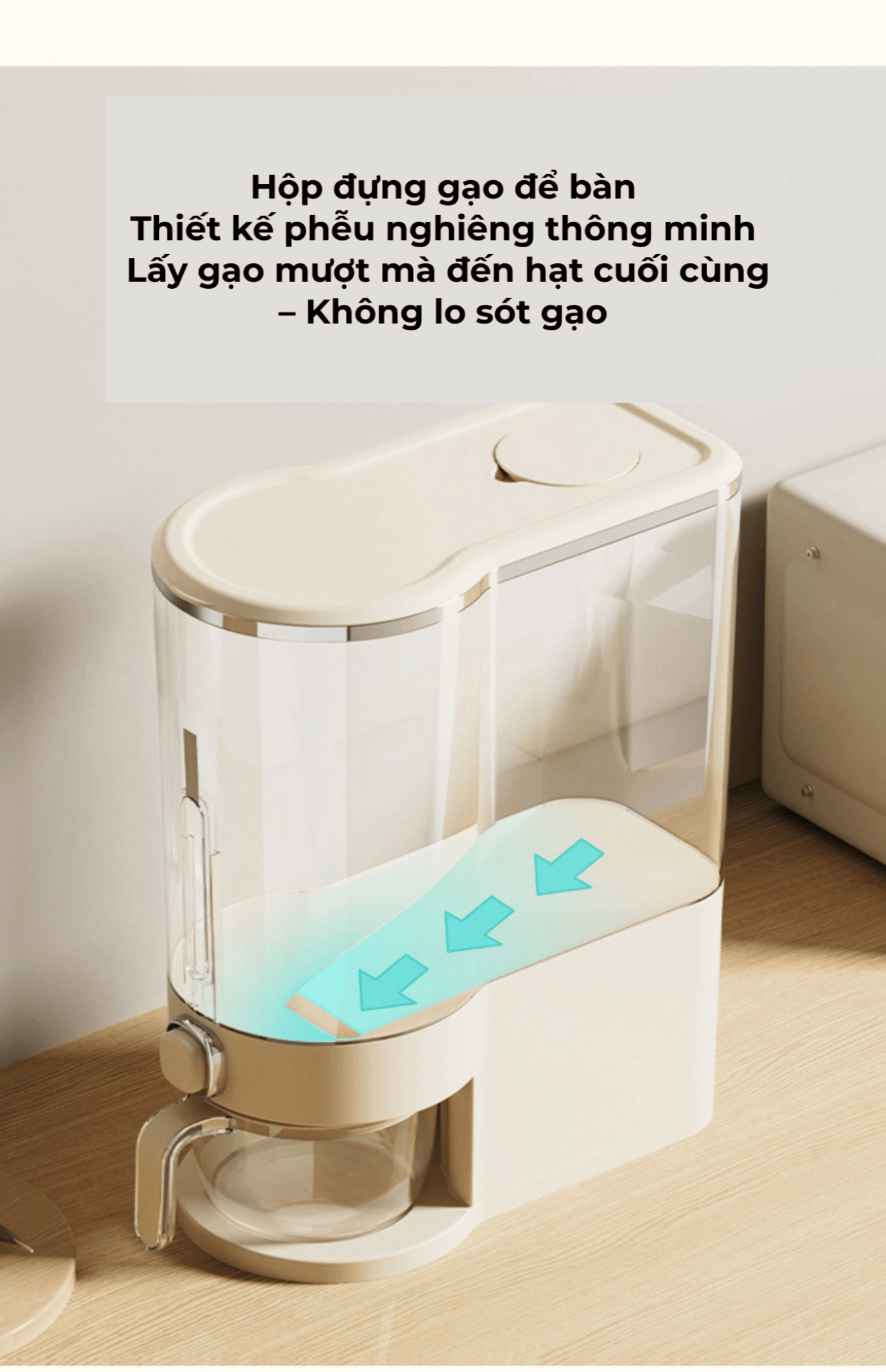 NAGO Smart Moisture-Proof Rice Container, Anti-Weevil Automatic Rice ...