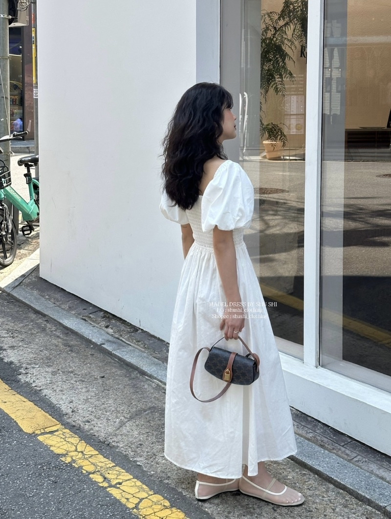 Mabel Dress | Smoking Puff Sleeve Dress (original photo) | Shopee ...