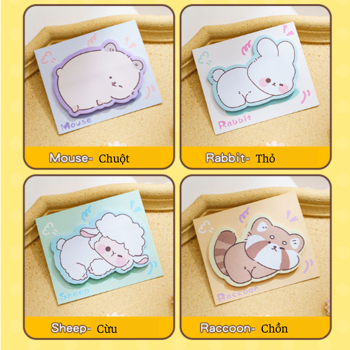 30 SHEETS note paper with many different cute DUDU animal images that ...