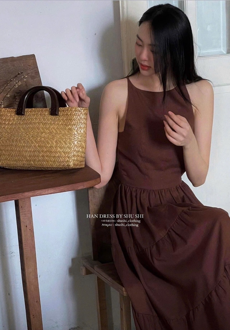 Han Dress - Linen Dress Sleeveless Spread (original photo) | Shopee ...