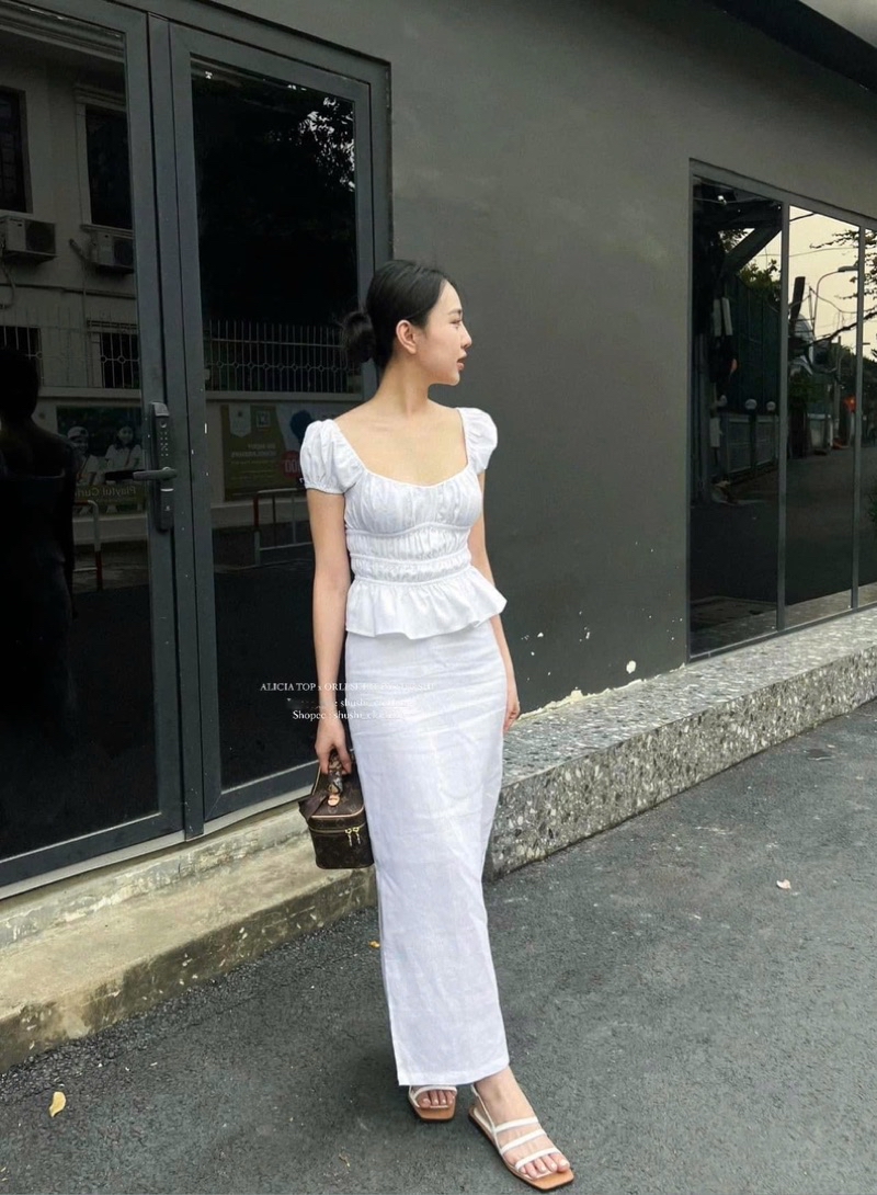 Alicia Top - Linen Turtleneck Shirt (original photo) | Shopee Philippines