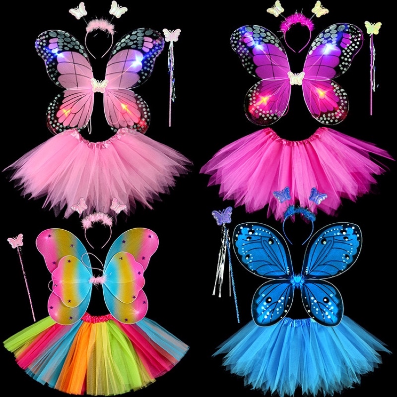 Butterfly wing Set containing LED lights with glowing design for ...