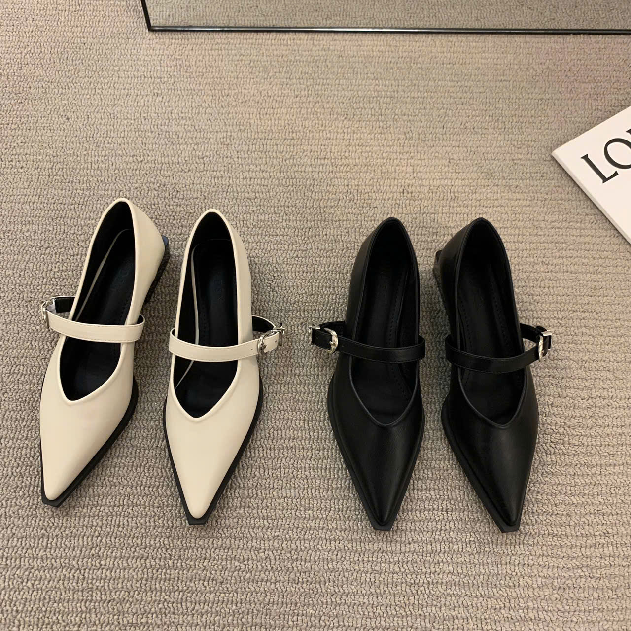 Farosa pointed toe women's doll shoes -K74 marry janes shoes, soft ...
