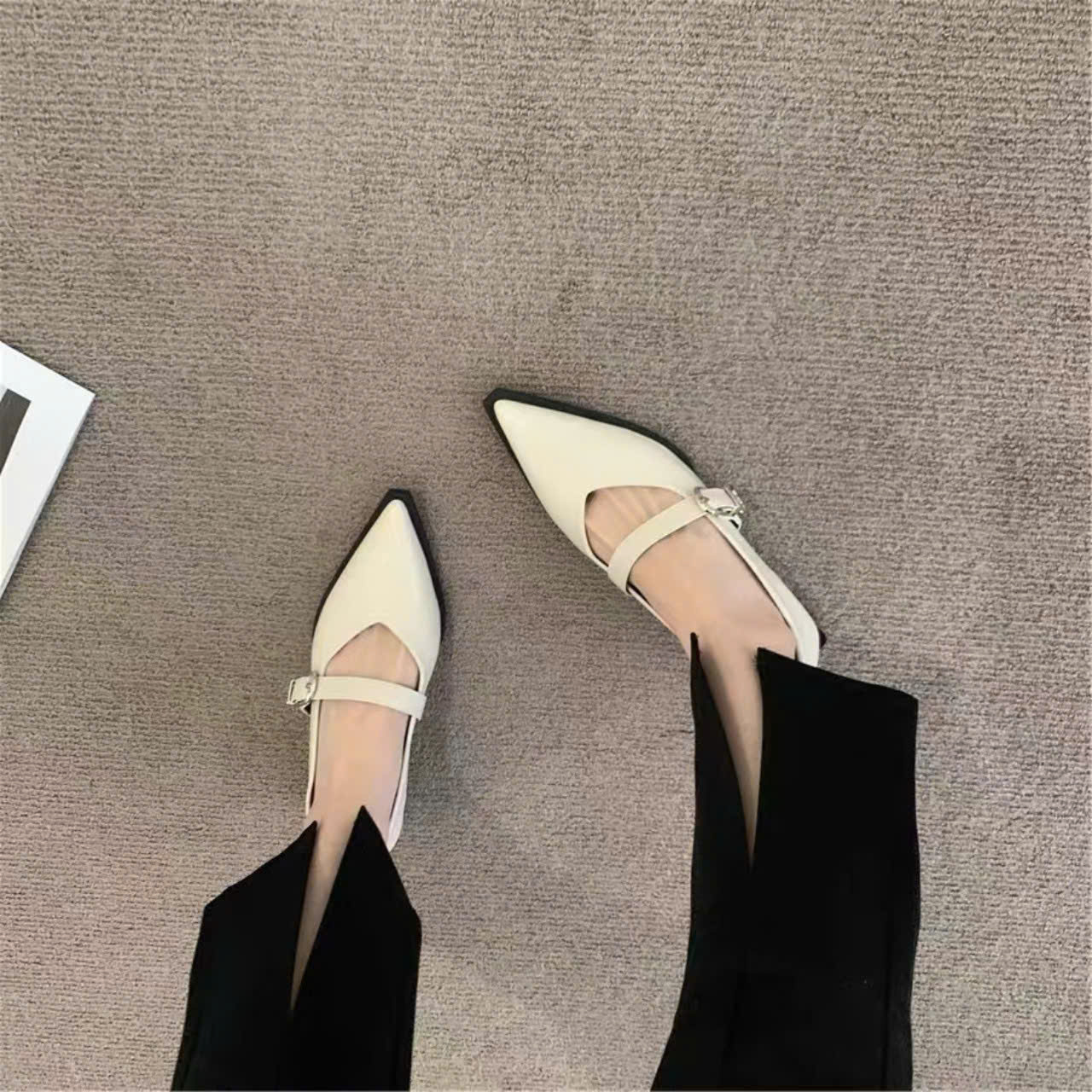 Farosa pointed toe women's doll shoes -K74 marry janes shoes, soft ...