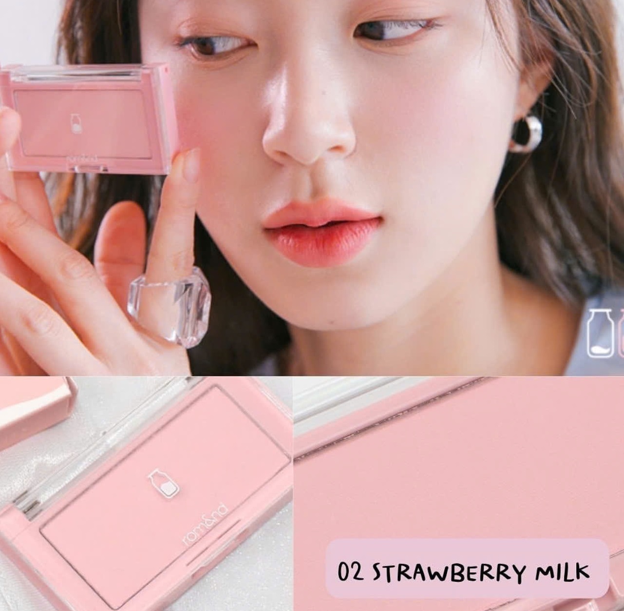 Romand Better Than Cheek Blush COLOR W02 Strawberrt Milk Sweet Milk ...