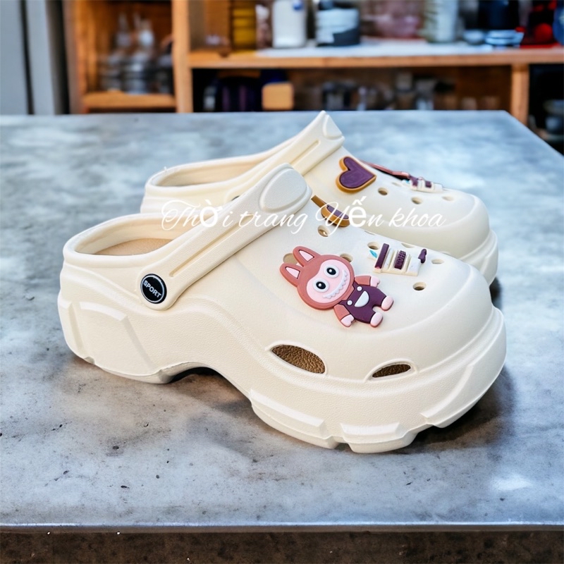 Labubu Women's Sandals, 7 cm High Sole, Soft, Light, Soft EVA Material ...