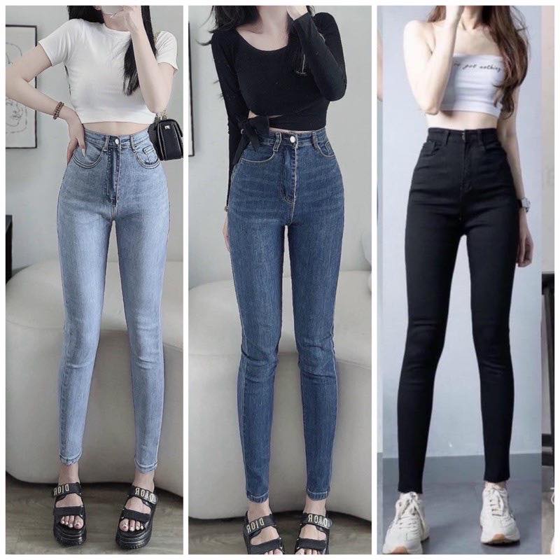 Miaa women's skinny jeans, 4-way stretch denim, plain black, skinny ...