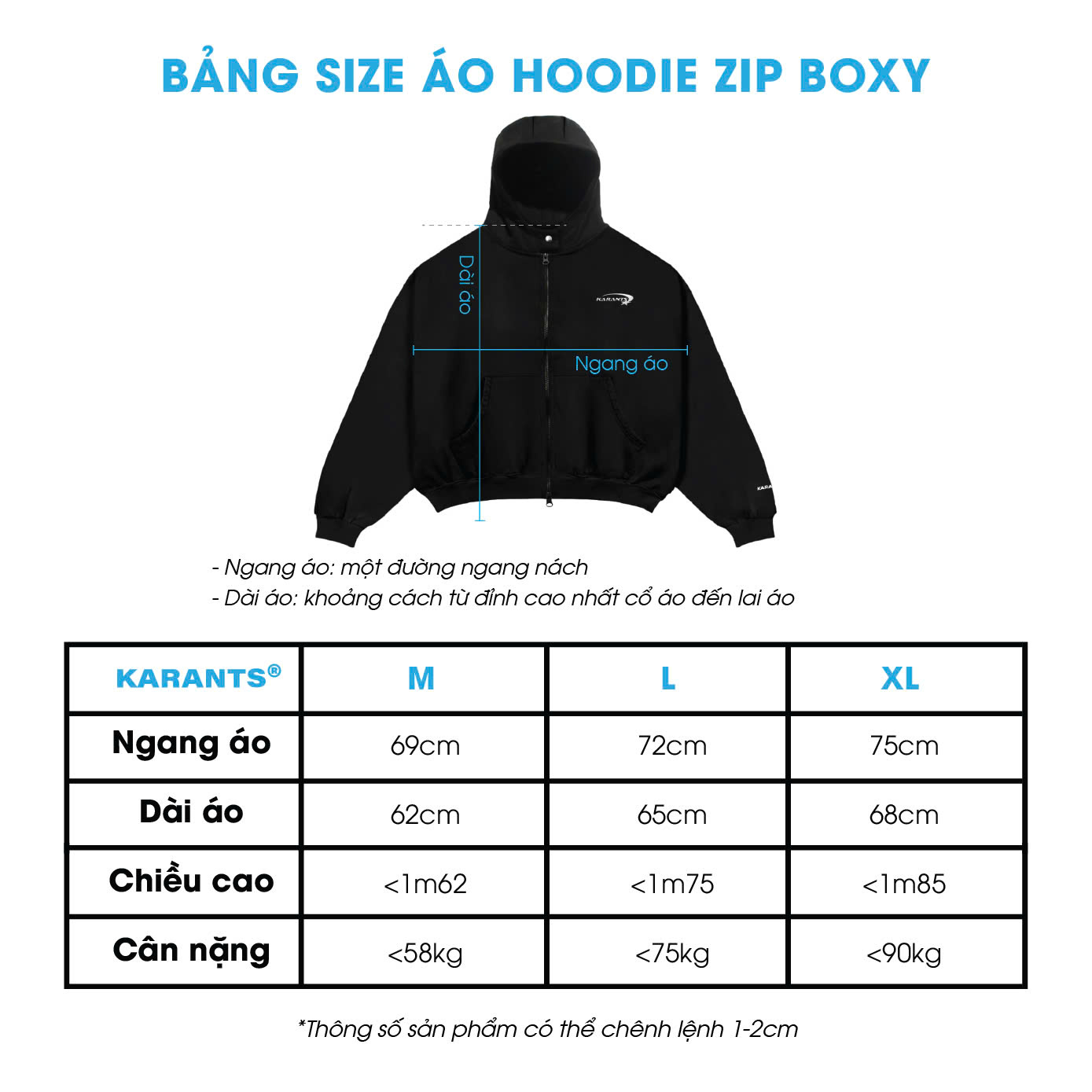 Karants Embroidered Zip Hoodie with Stripes Local Brand Form Boxy 2-Way ...