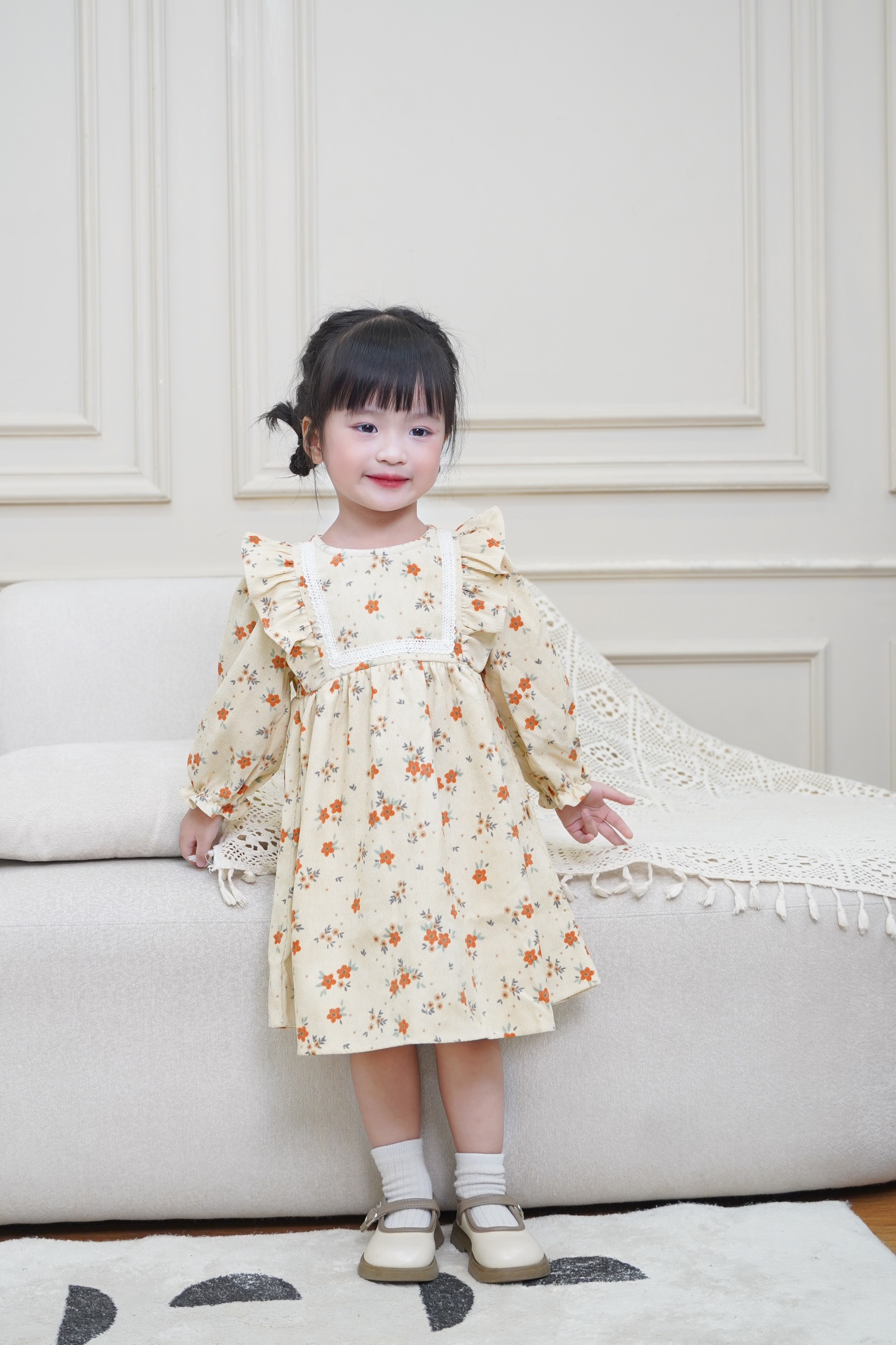Sora.bébé Adela Dress, babydoll shape, floral pattern (1-6 years old ...