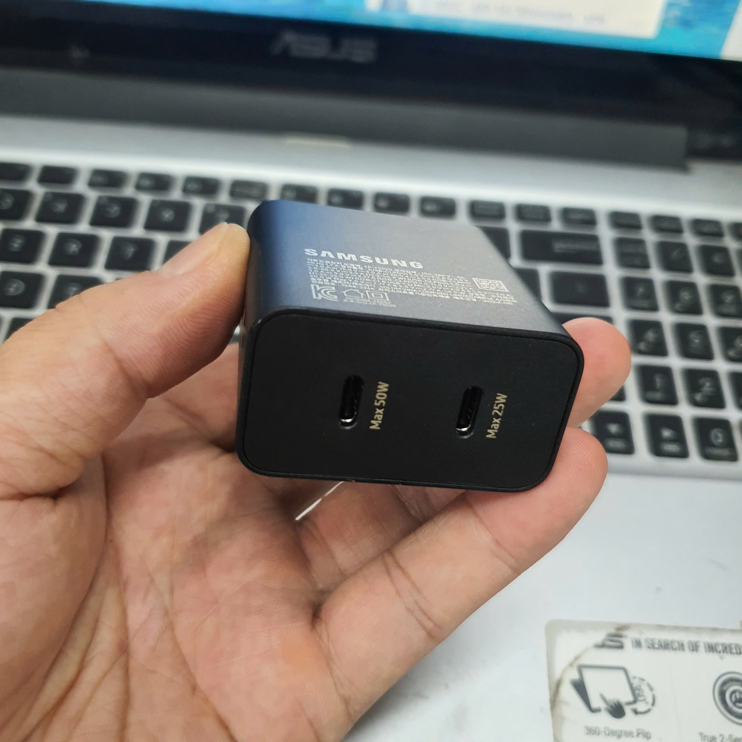 Genuine 50W 2-Port Type C Super Fast Charger (1 Port 50W, Port 25W ...