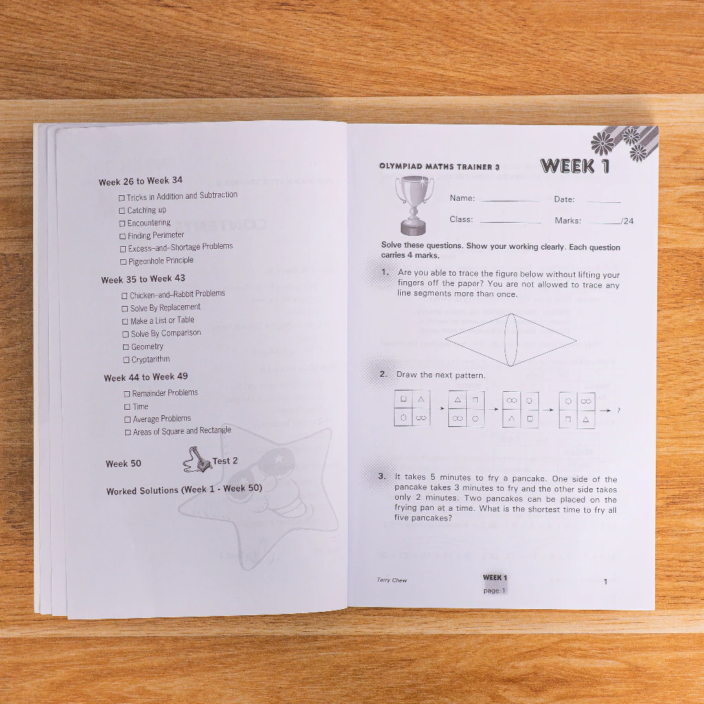Olympiad maths trainer 3 Grade 3 math book Paperback 110 pages (8 - 9 ...