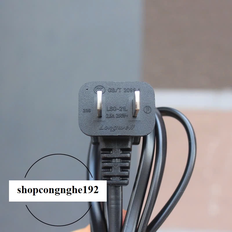 Longwell LS-7F Power Cord No. 8 Perpendicular Power Plug 1 meter long ...