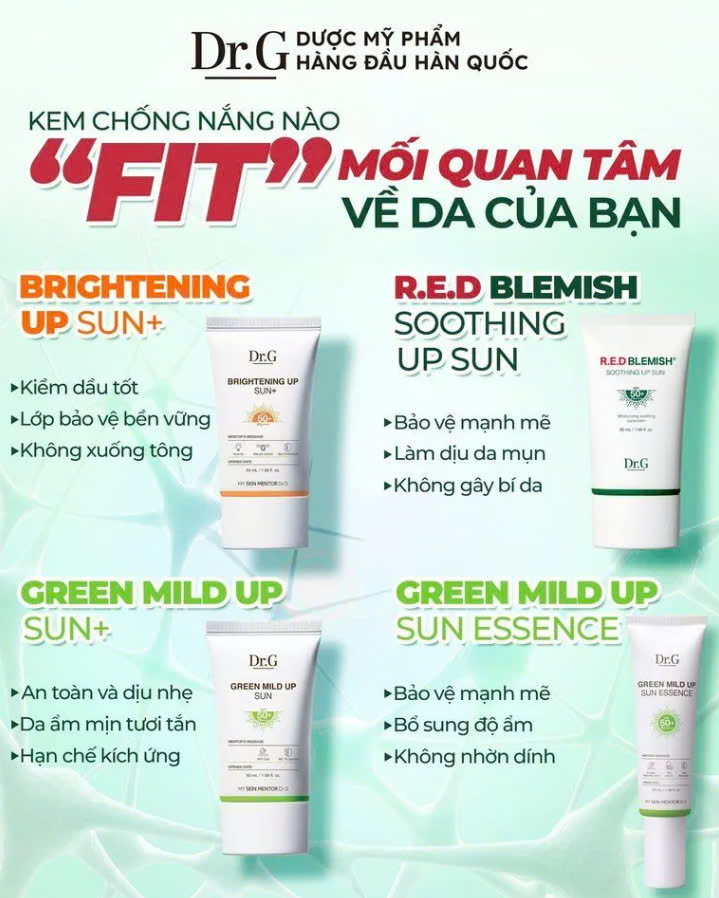 Dr.G Sunscreen SPF50 Green Milk Up, Brighting Up Sun+ Broad Spectrum ...