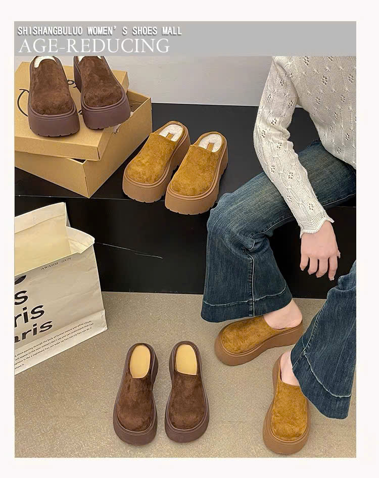 Hottrend 2024 brown high heel women's thong, 6cm high, easy to clean for going out to work ...