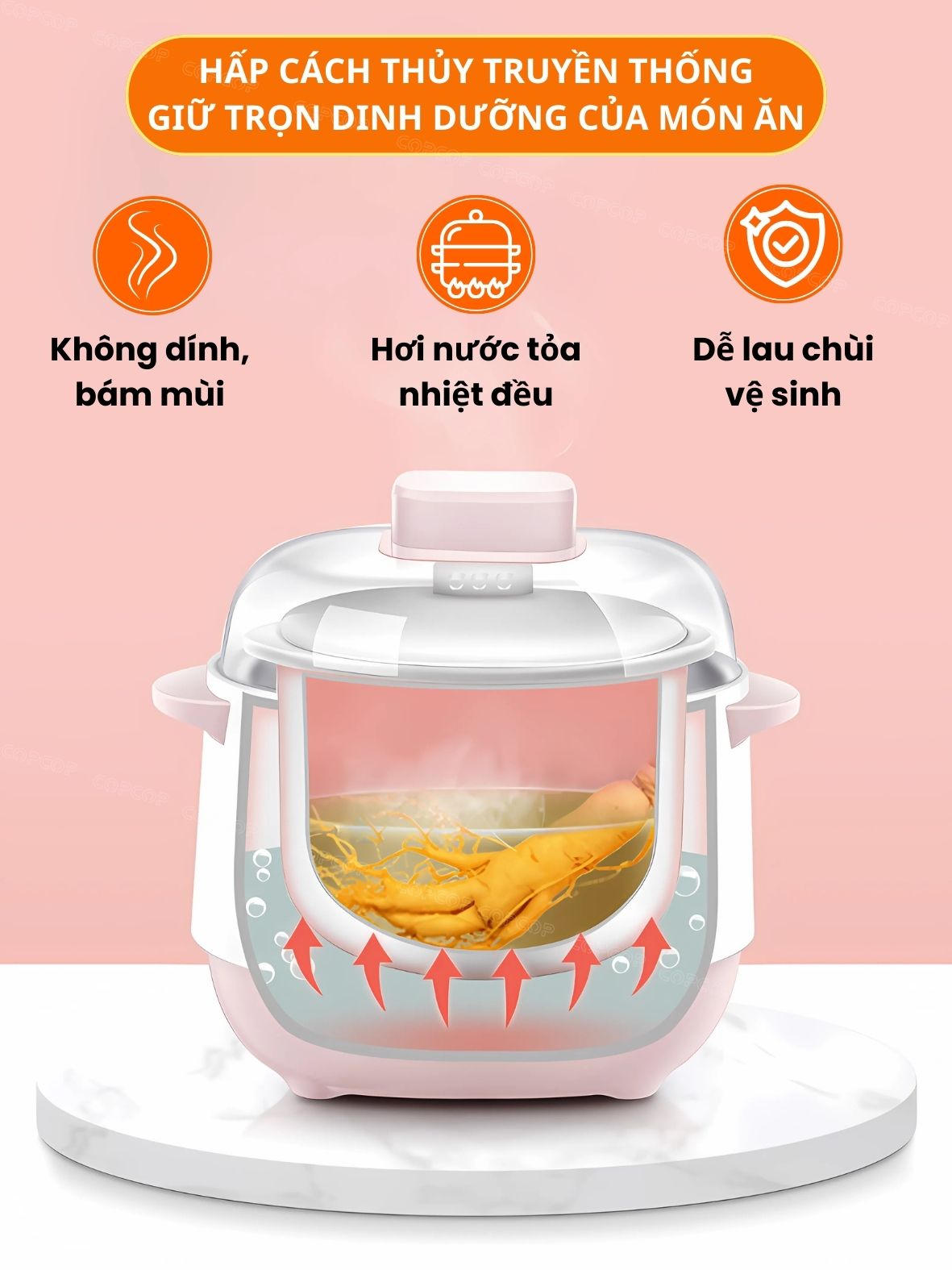 Seka multi-function slow porridge cooker, bird's nest steamer, 1L ...