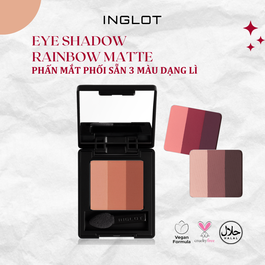 Rainbow Matte Inglot 3-color eyeshadow (3.4g) | Shopee Philippines