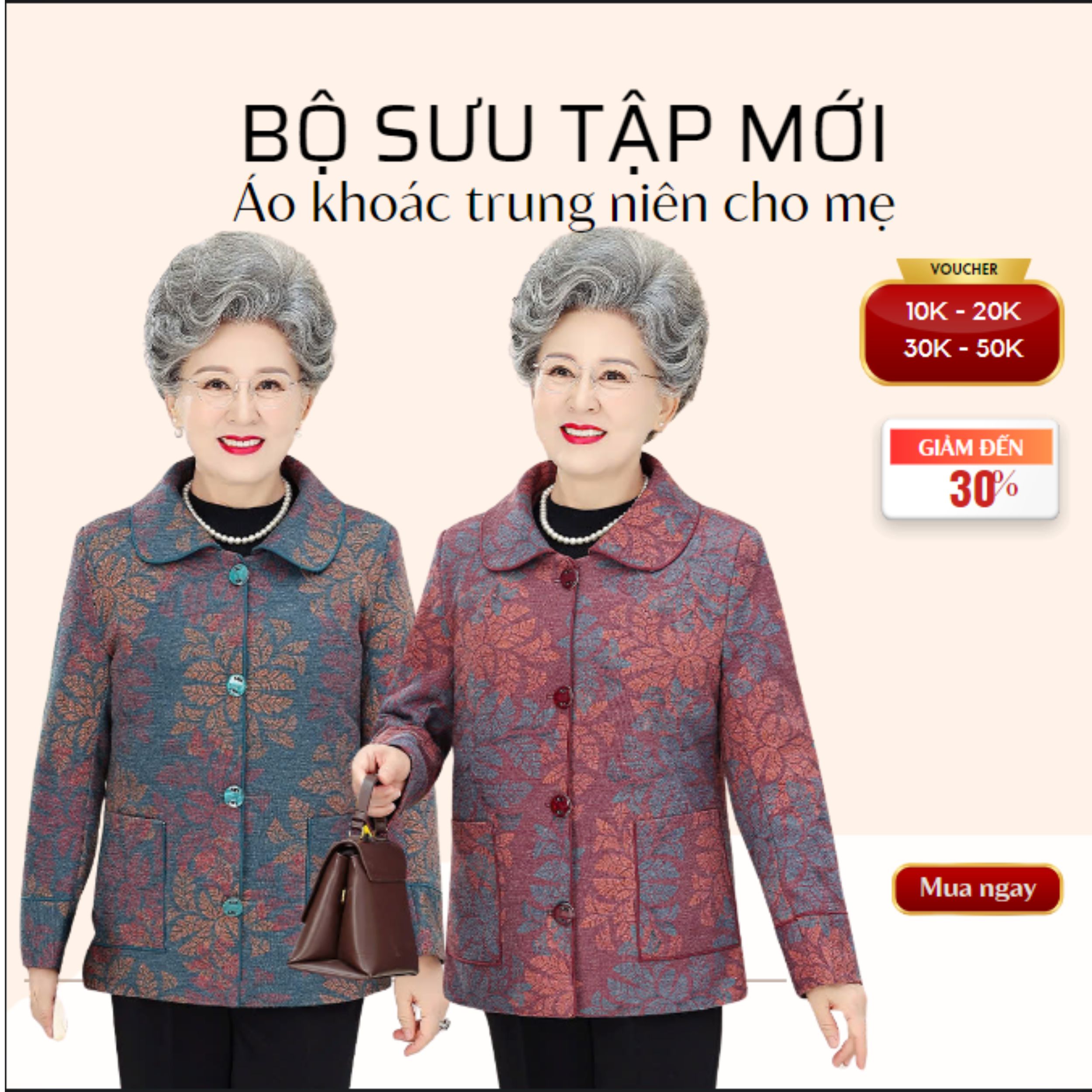 Middle-aged fur-linedJacket for grandmothers and mothers, high-quality ...