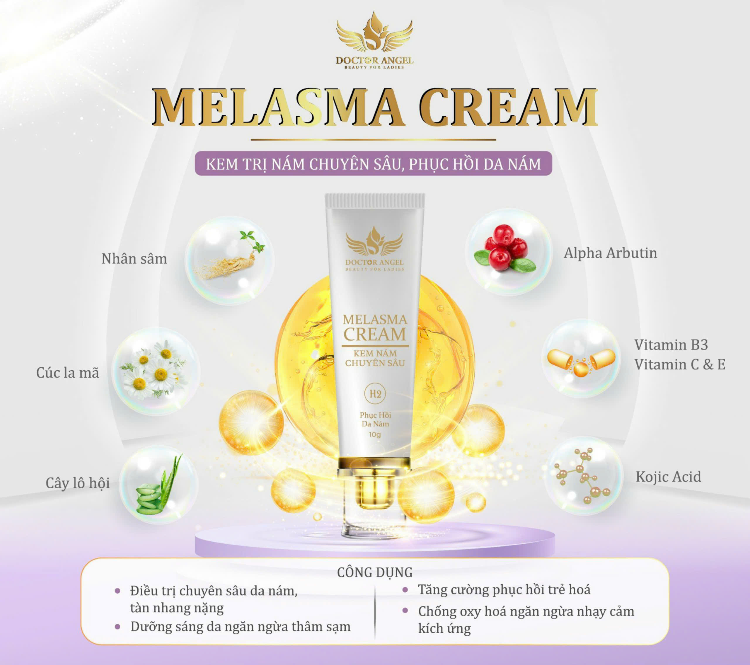 Doctor ANGEL Melasma Cream H2+ ANGEL Intensive Slingshotm Cream - Fade ...