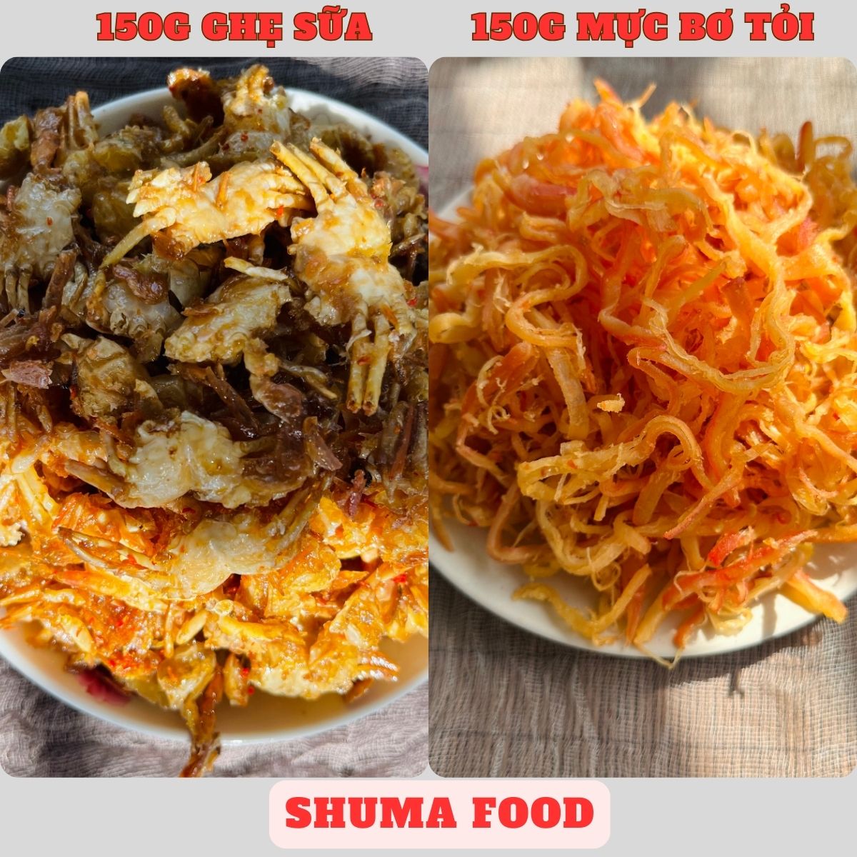 Crab Butter Combo 300g includes: 150g Dried Squid with Garlic Butter ...