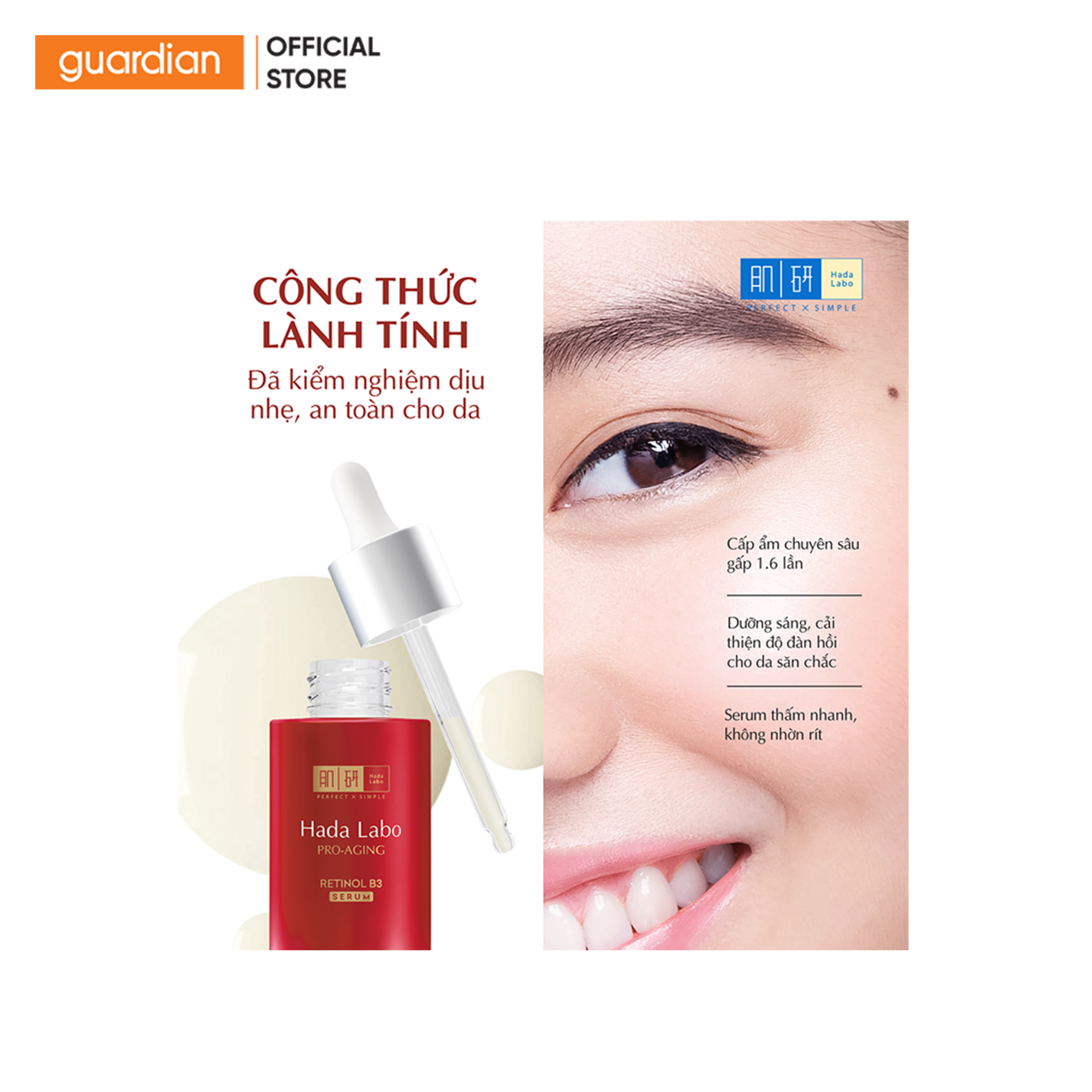 Hada Labo Pro-Aging Retinol B3 Skin Aging Support Serum 30Ml | Shopee ...