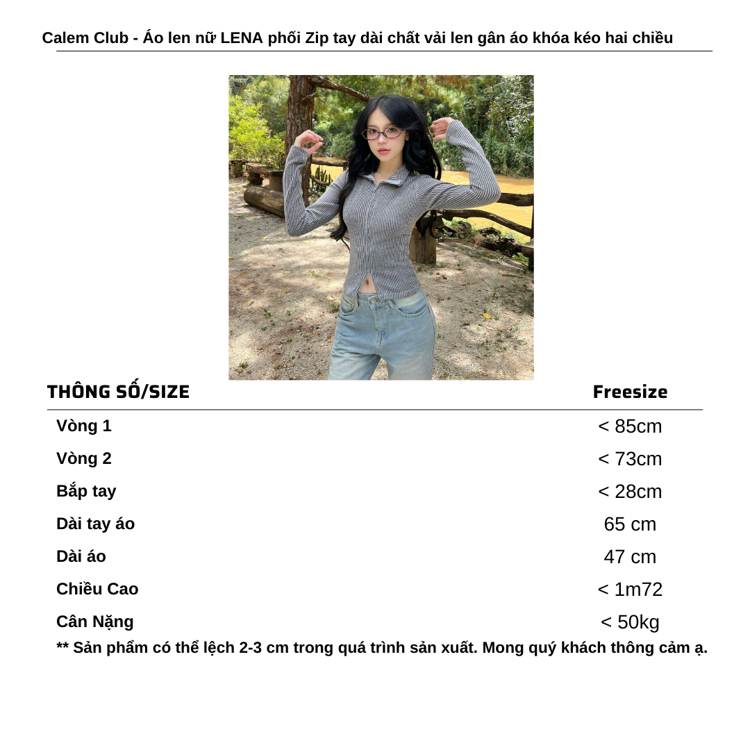 LENA Calem.Club women's sweater SMALL FORM with long-sleeved Zip, body ...