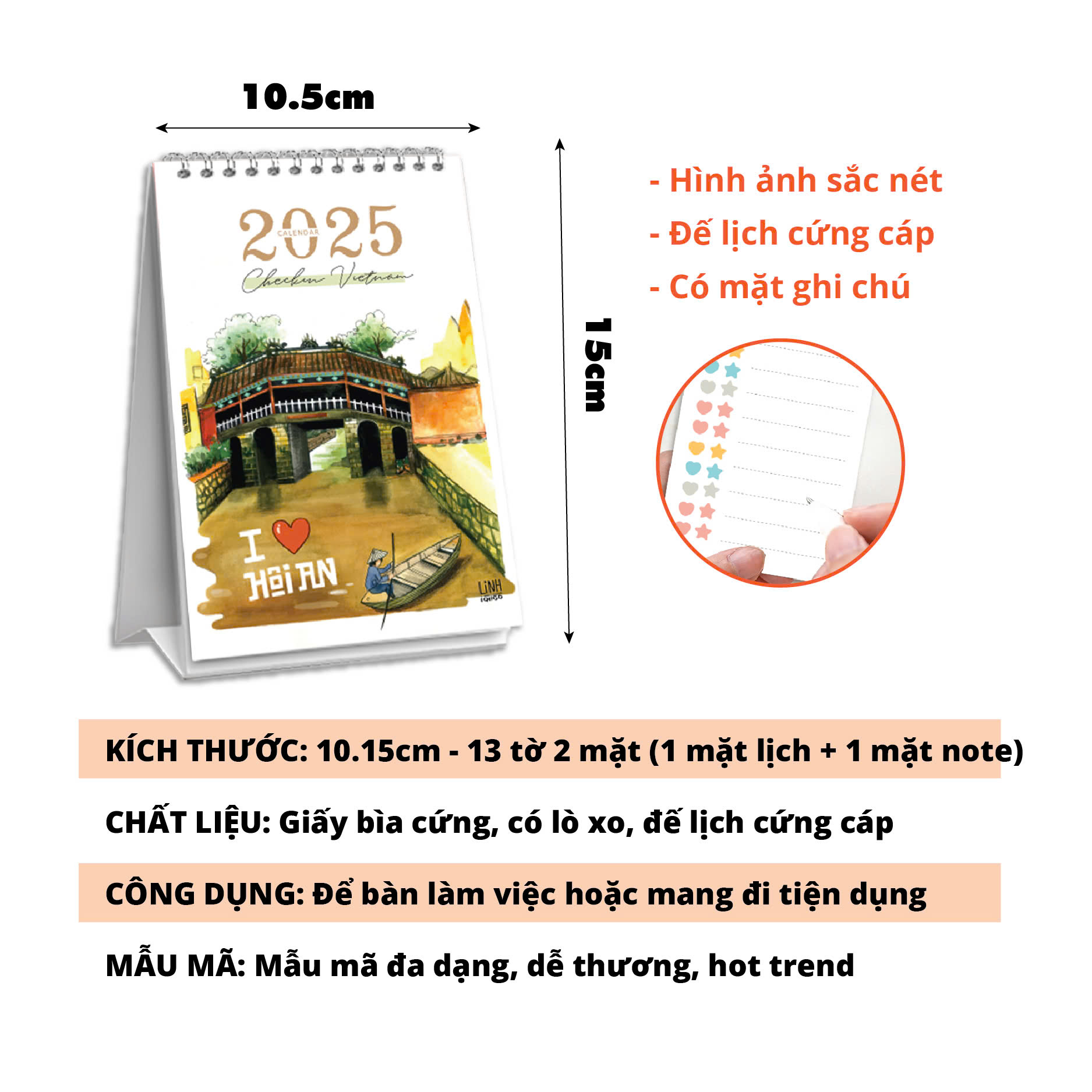 Cute 2025 desk calendar with mini design printed with unique and lovely ...