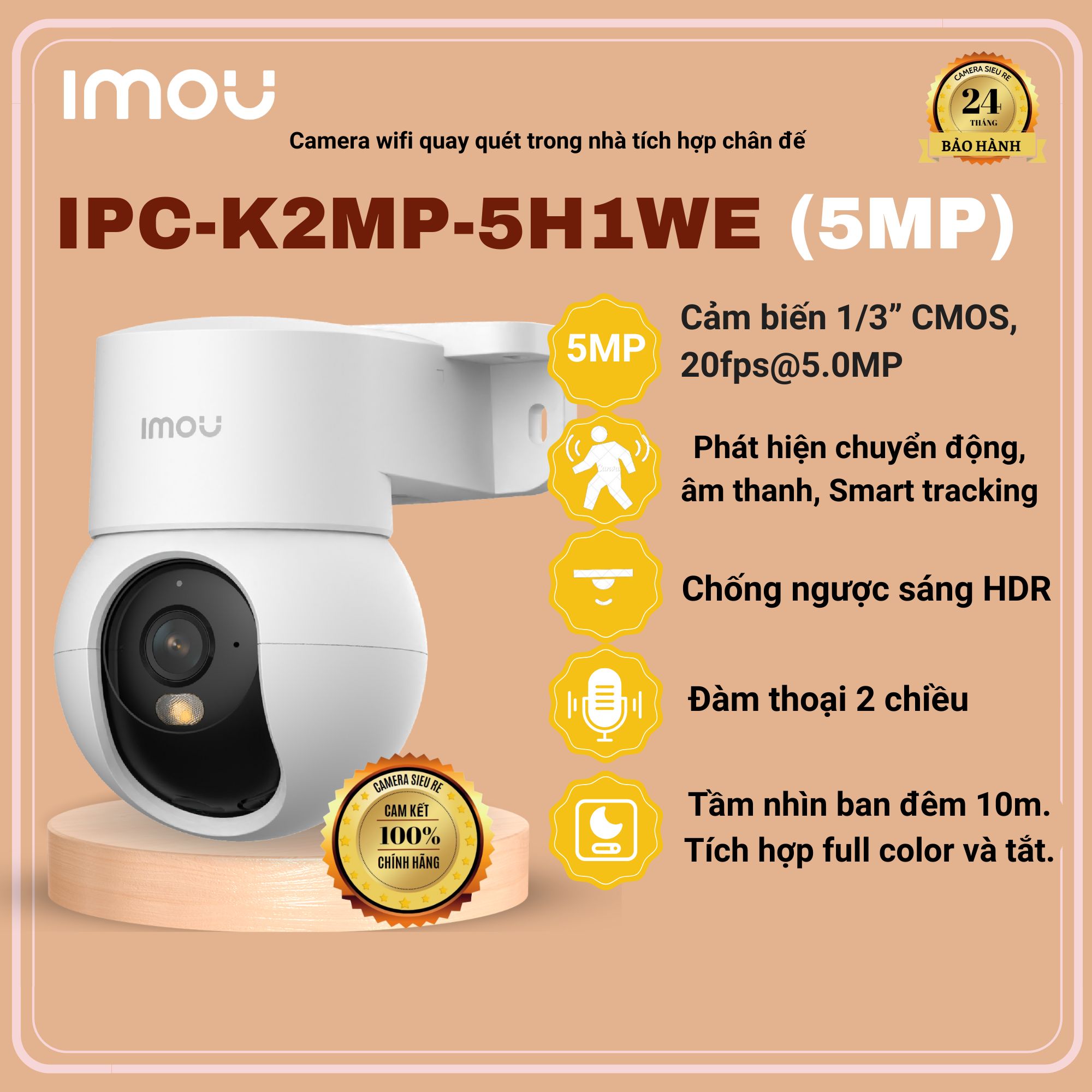 Imou Ranger Mini K2MP 3MP/5MP Indoor Wifi Camera - 2-Way Talk - Motion ...