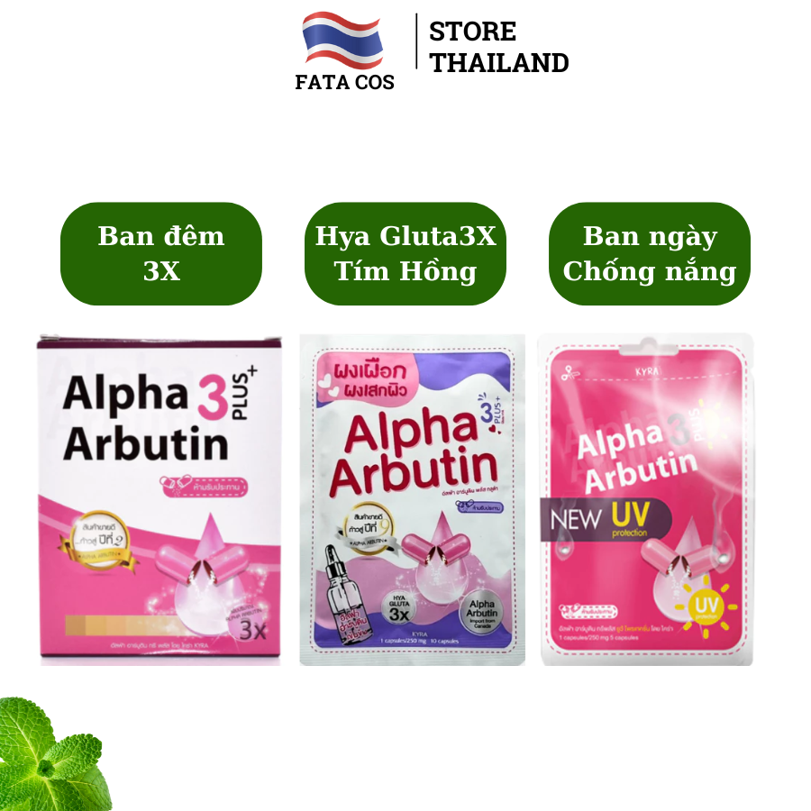 Blister of 10 Alpha Arbutin skin whitening tablets, Thai whitening ...