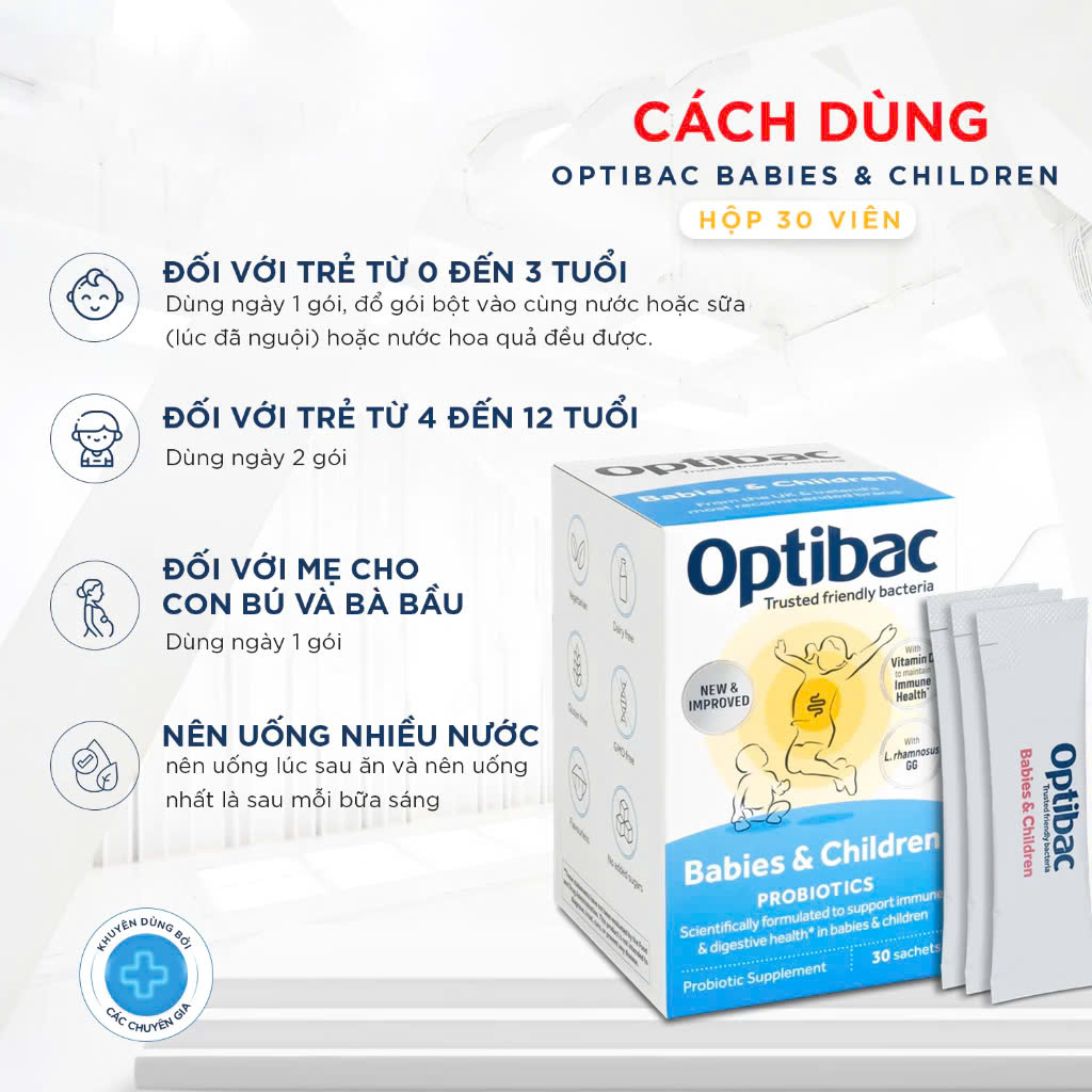 Probiotics Optibac Babies & Children box of 30 probiotic supplements ...