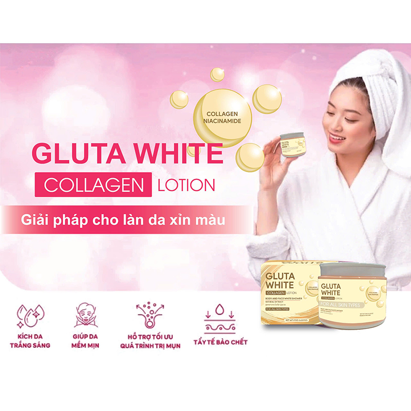 Genuine Gluta White Collagen Lotion Body Cream for Whole Body Skin ...