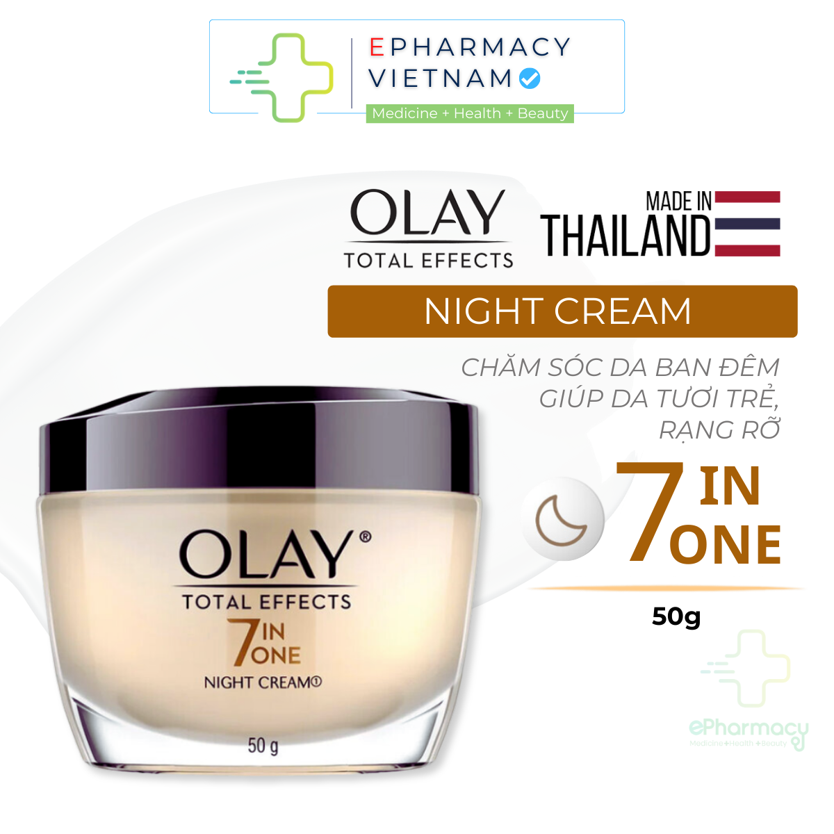 Olay Total Effects 7In1 Night Cream Limits Signs of Skin Aging 50g ...