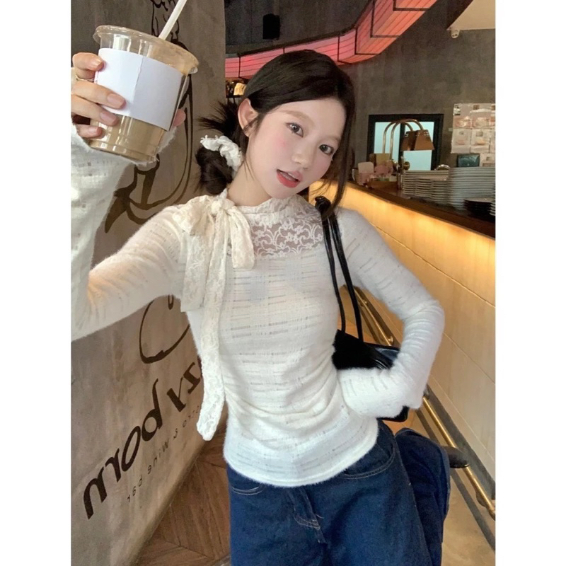 (OLDSCHOOL Photo) Kenco Clothing long-sleeved fine rabbit fur lace ...