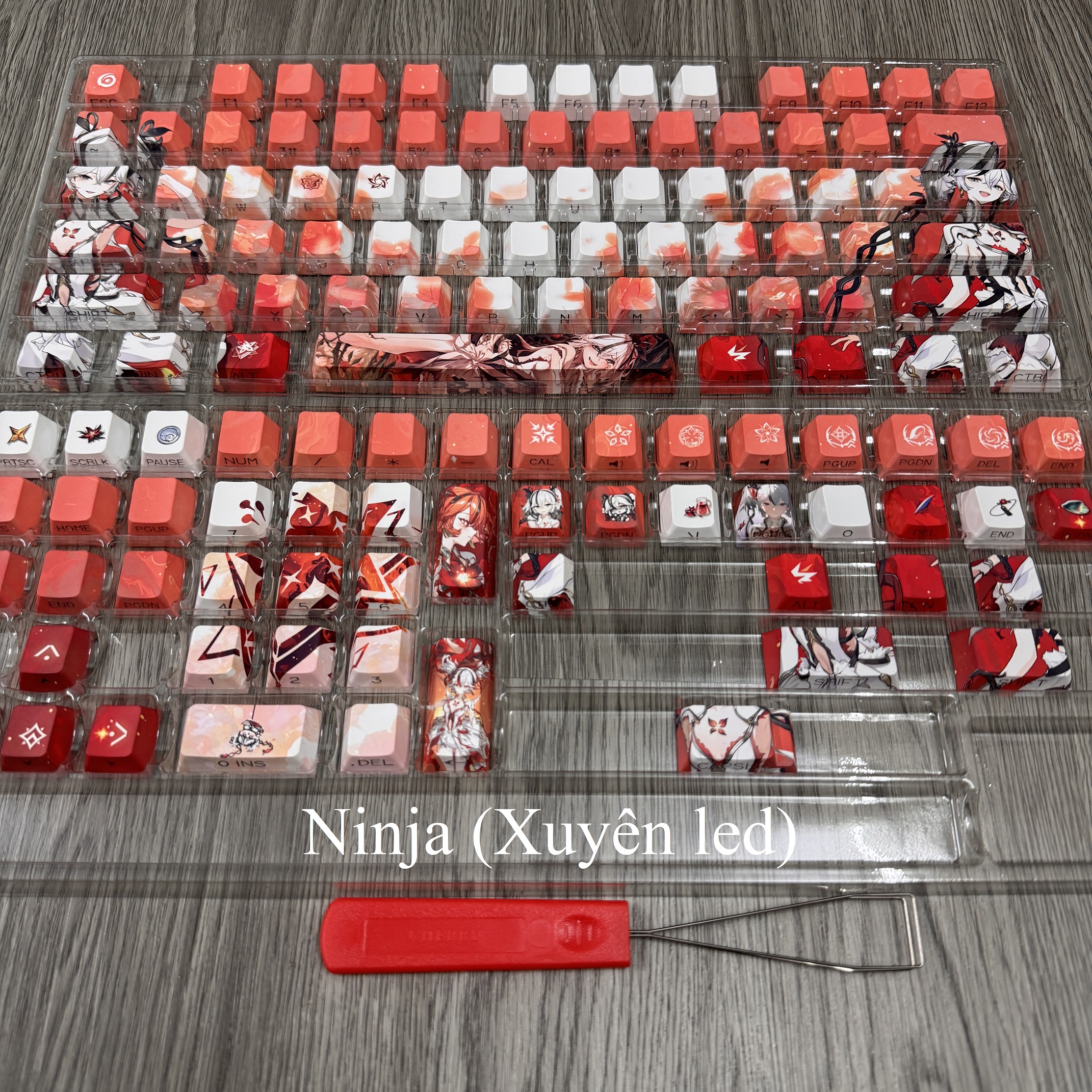 Wuthering Waves Camellya thick PBT Keycap through led in dyesub 5 sides ...