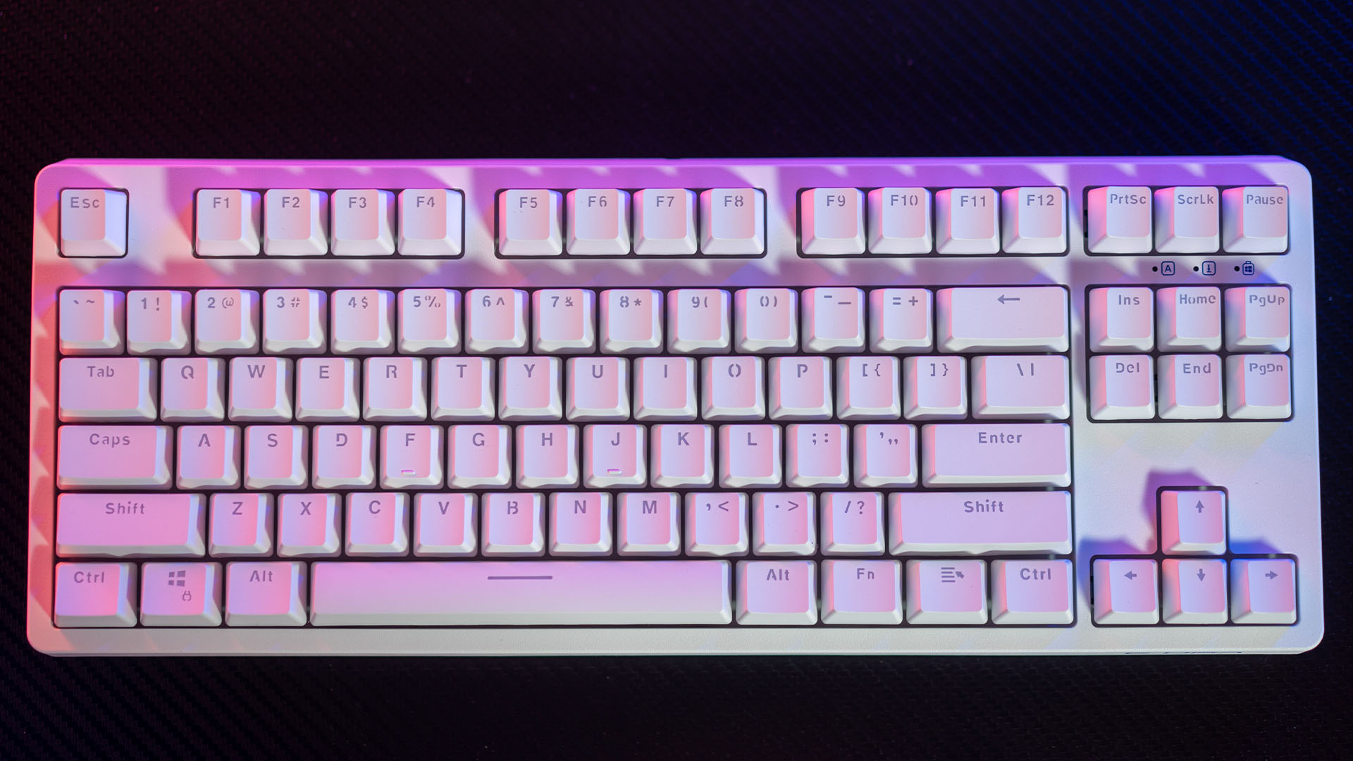 Gaming E-DRA EK387L mechanical keyboard - Black/White/Pink HUANO Switch ...