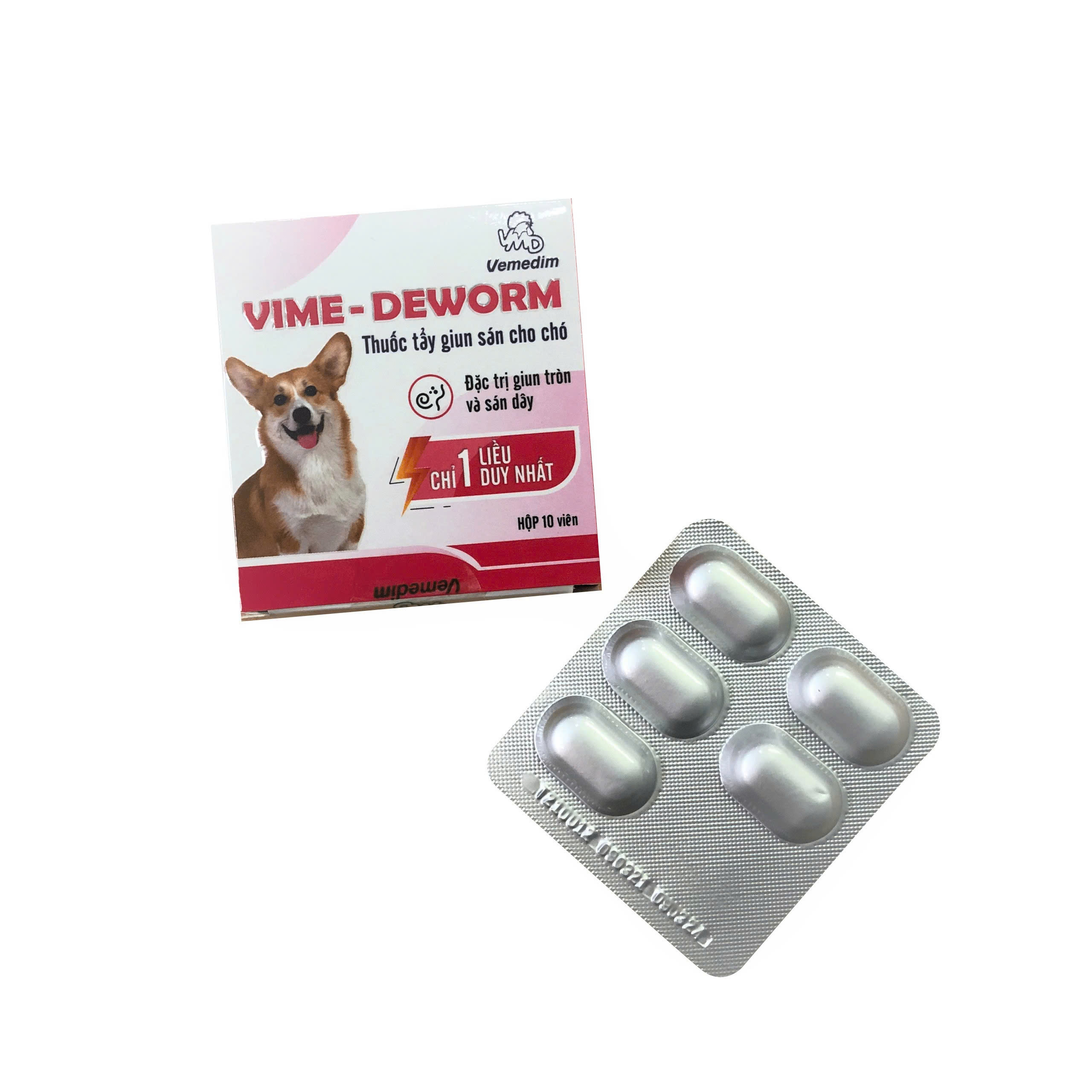 Vime Deworm Deworming for Dogs and Cats Vemedim Tablets | Shopee ...