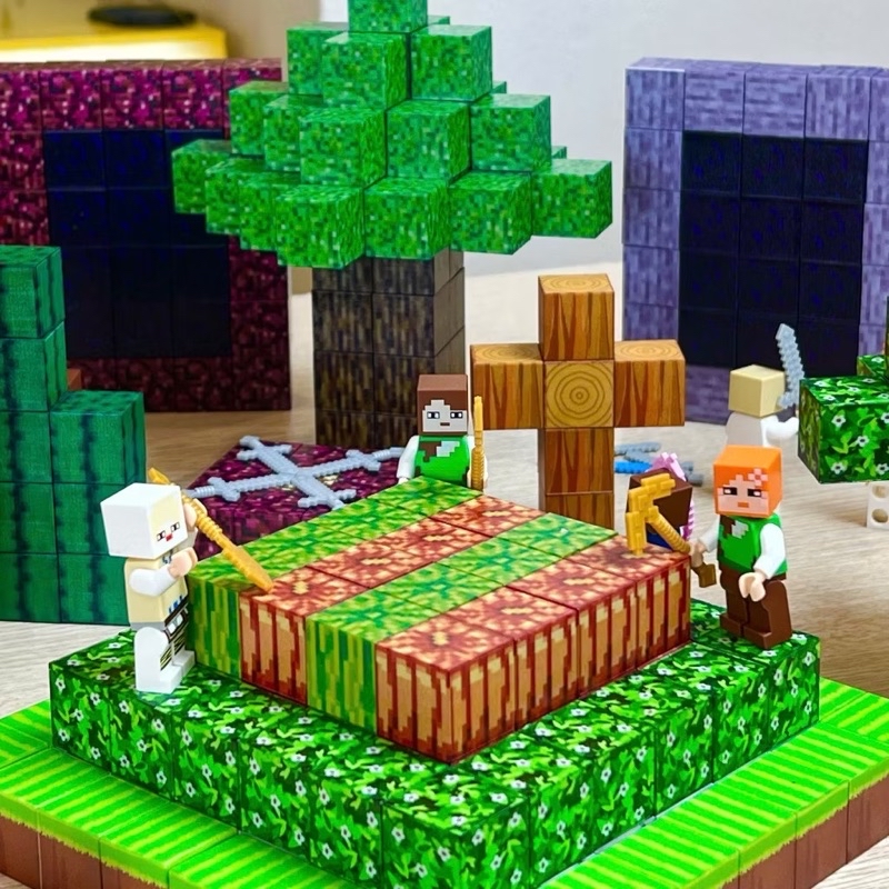 Combo of 50 Minecraft Magnetic Blocks Educational Model Building Blocks ...