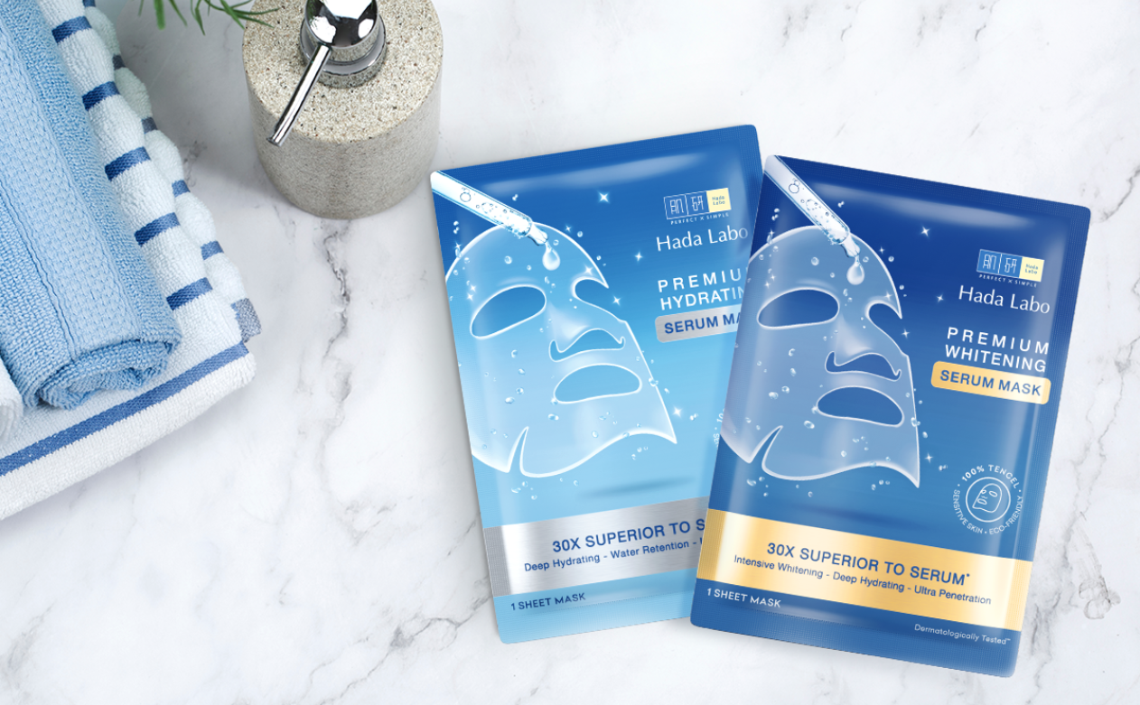 Hada Labo Premium Hydrating/Whitening Serum Mask (23g/piece) | Shopee ...