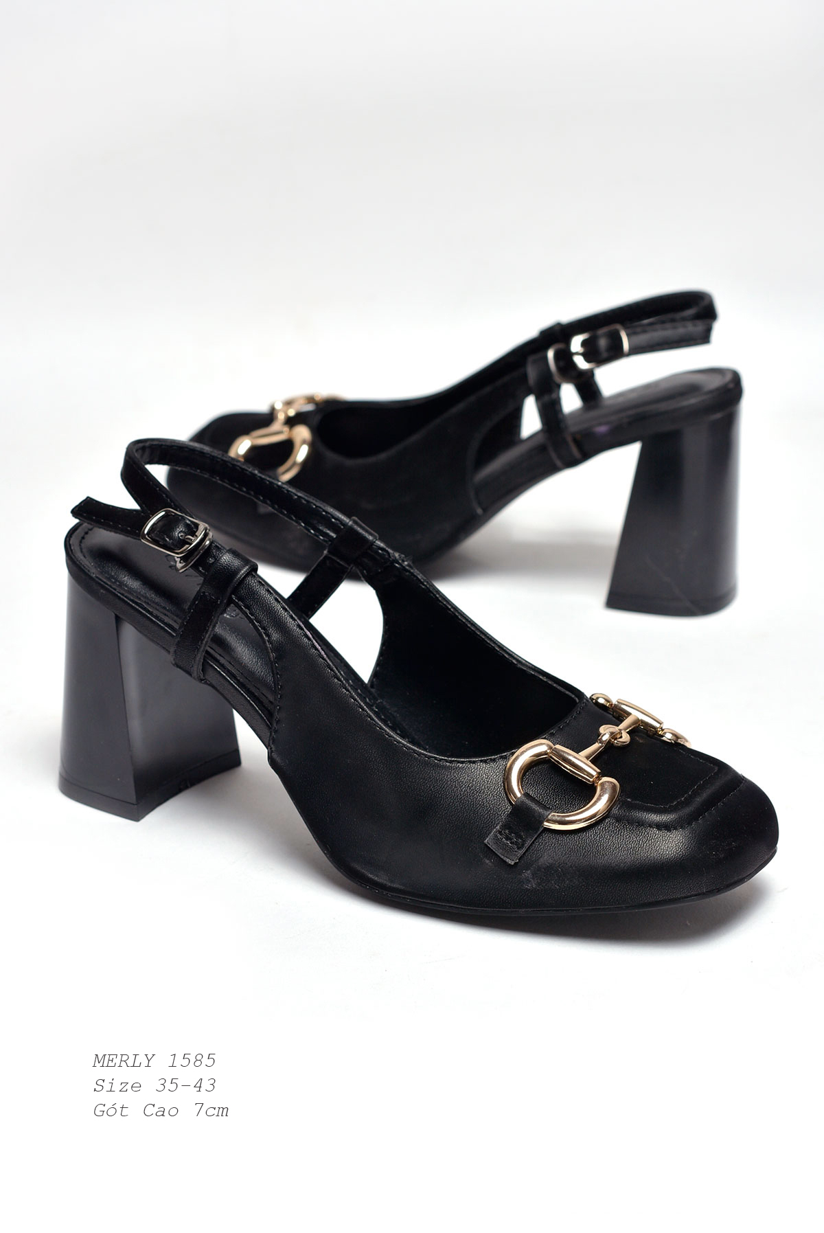 Bigsize Merly 1585 Square Toe High Heels 7cm Square Toe Shoes for Flat ...