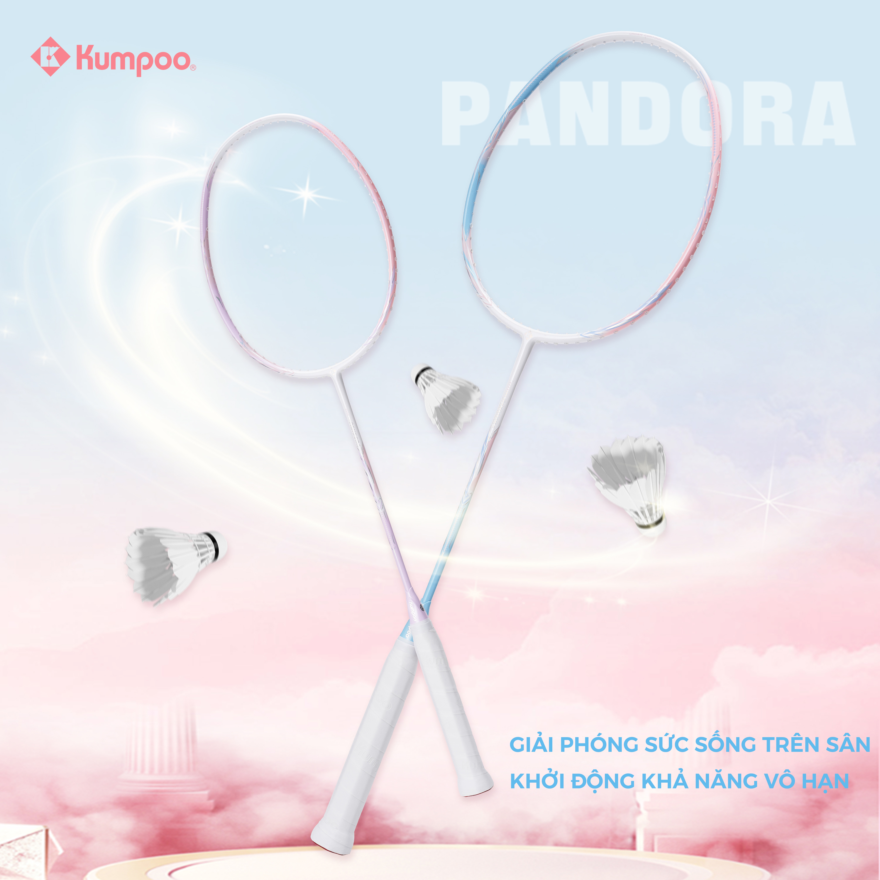 Kumpoo Pandora badminton racket new version 2025 5U full carbon, free ...