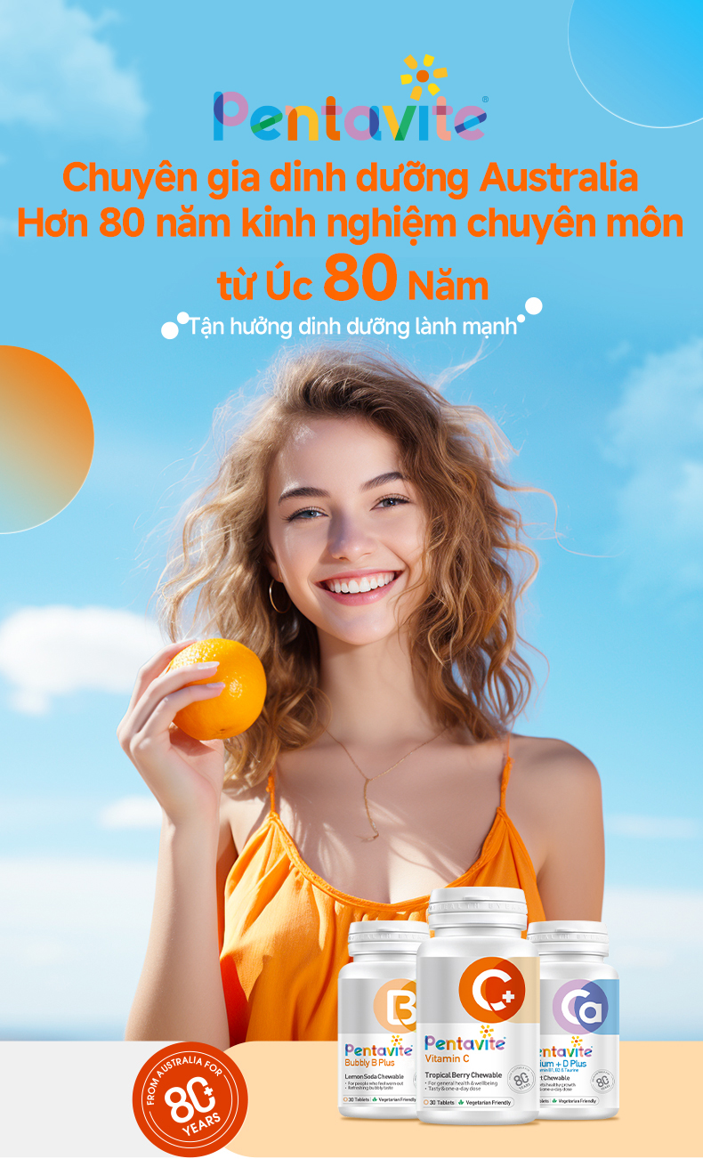 Pentavite Vitamin C chewable tropical strawberry flavor (30 tablets ...