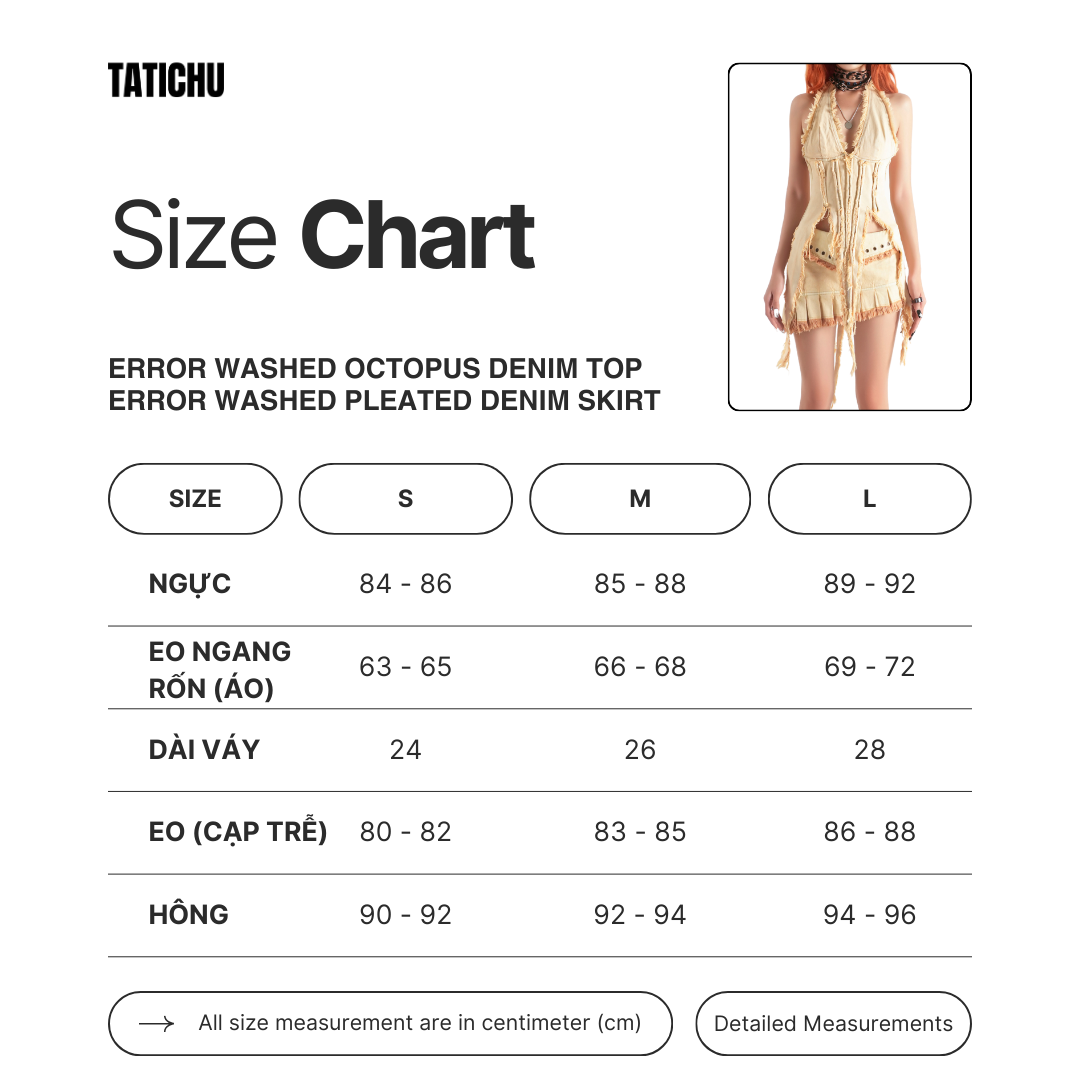 Tatichu - Error Washed Octopus Denim Top - Washed Octopus Denim Top ...