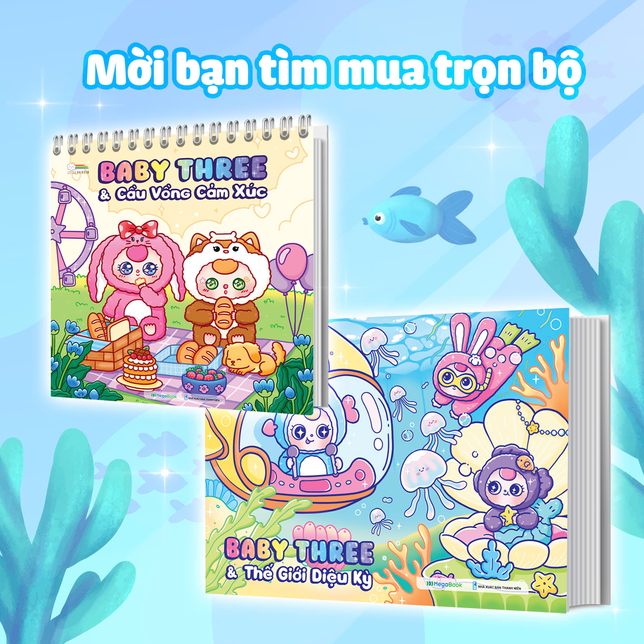 Baby Three Coloring Book & Magical World [HCM Bookstore] | Shopee ...