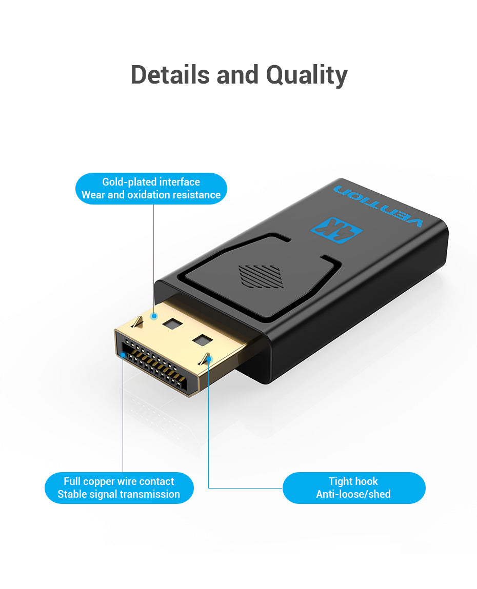 Vention HBM DisplayPort to HDMI Adapter | Shopee Philippines