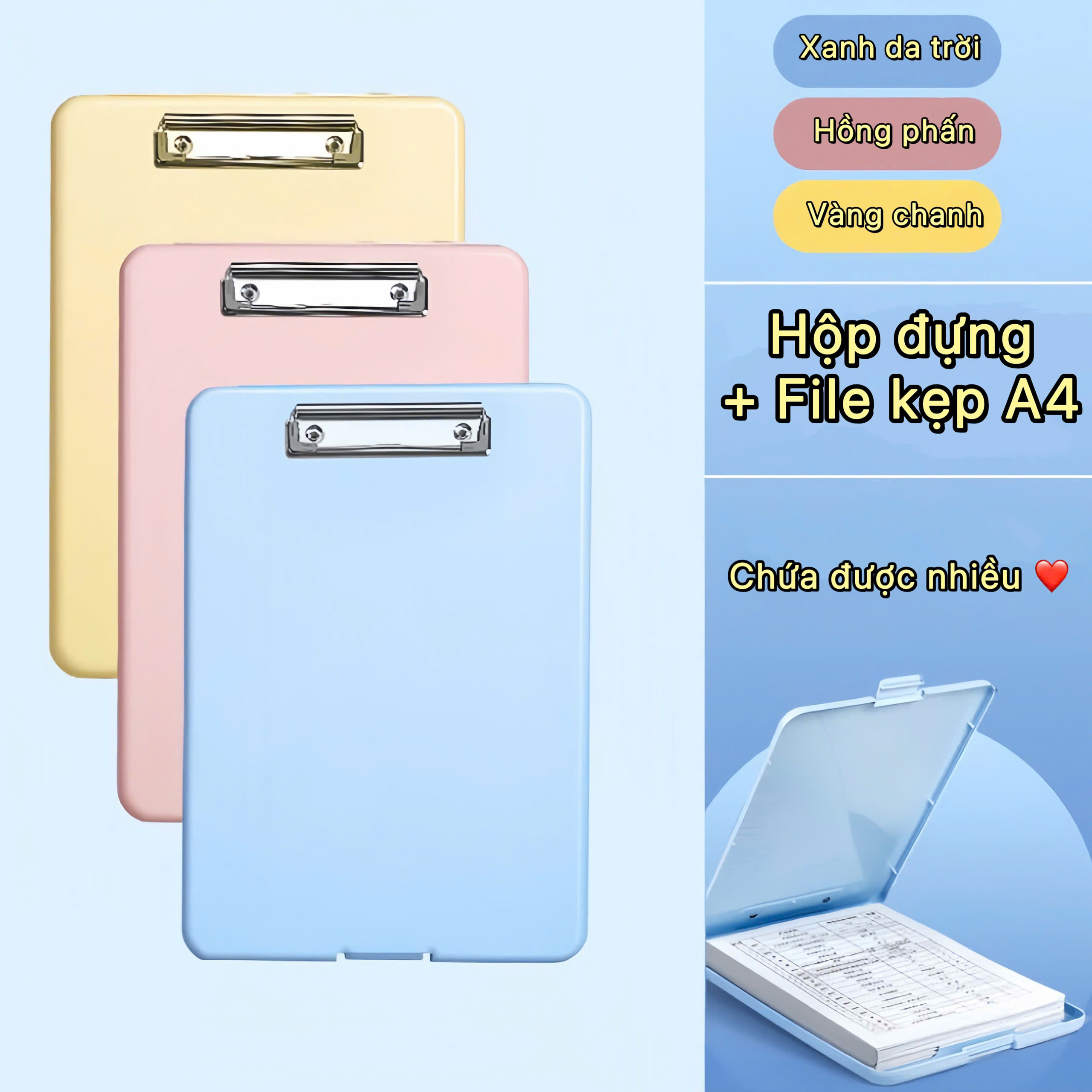 Signing cover, hard plastic box for exam documents with paper clip ...